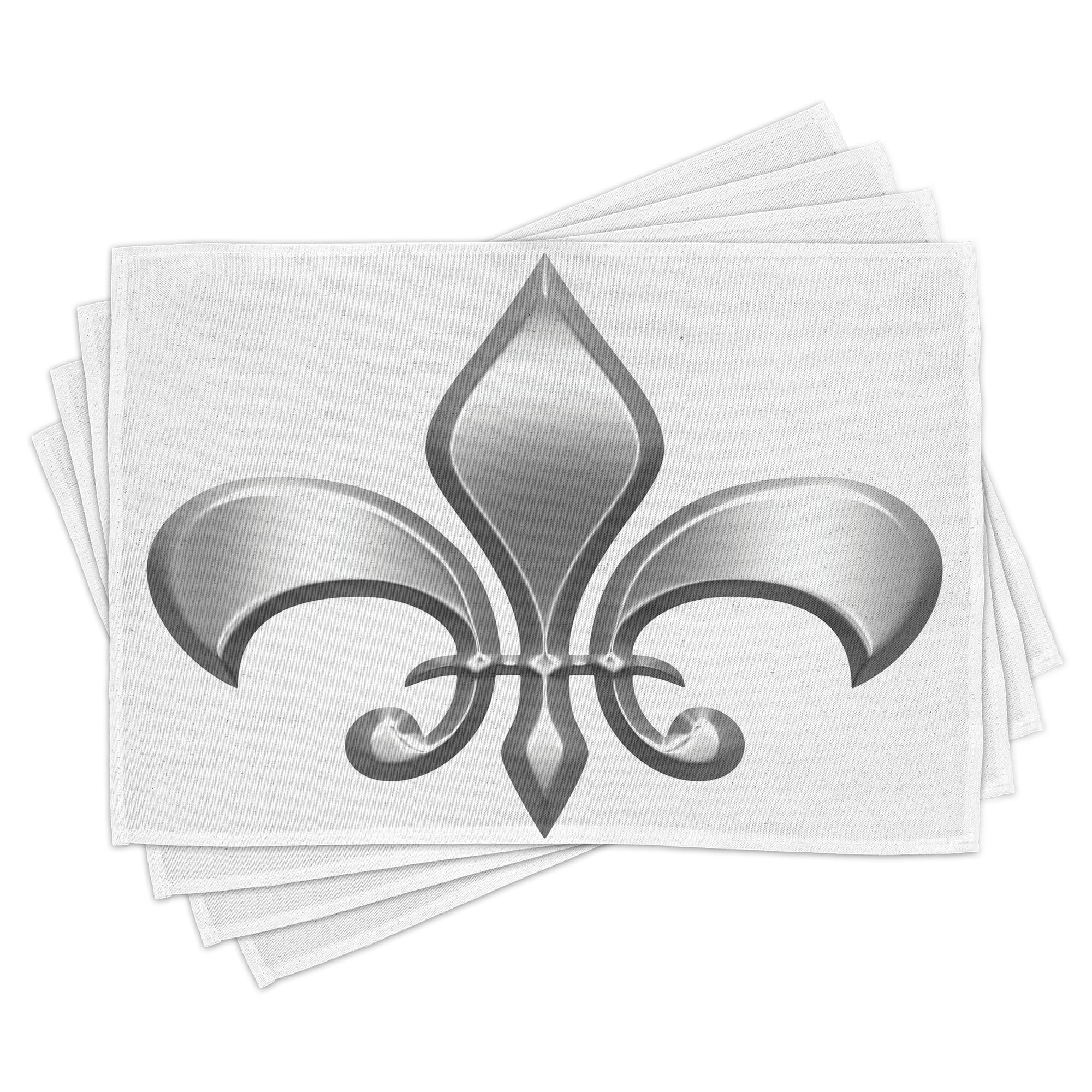 Ambesonne Medieval Place Mats Set of 4, Lily Flower, Standard Size ...