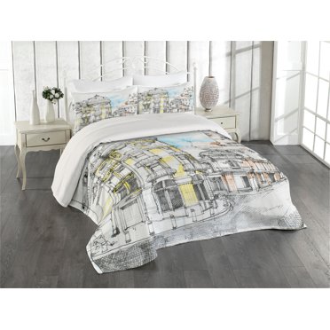 Ambesonne World Map Quilted Coverlet 3 Pcs, Historic Old Atlas, King Size, Multicolor - Walmart.com