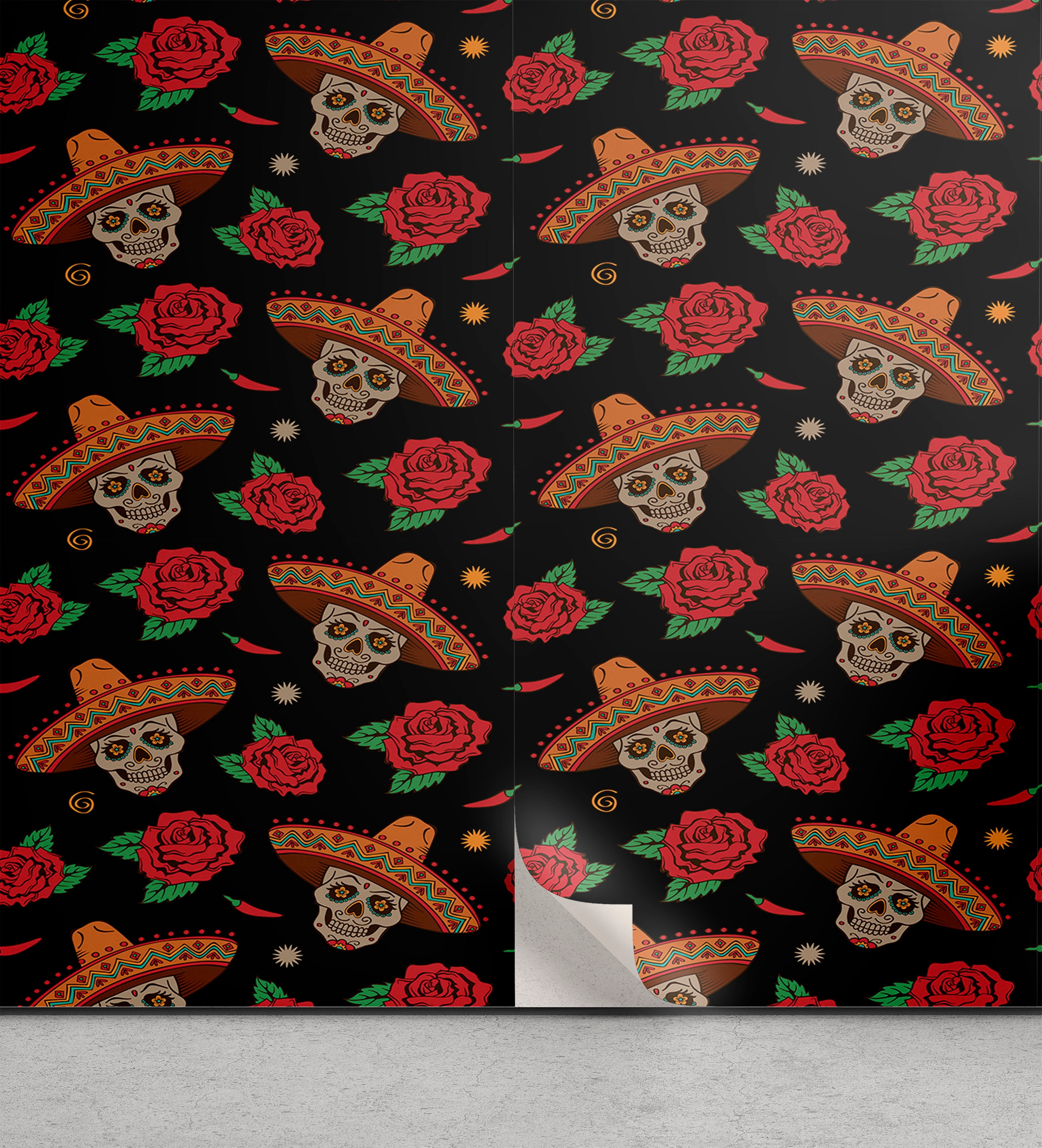 Ambesonne, Mexican Art Peel & Stick Wallpaper for Home, Traditional ...