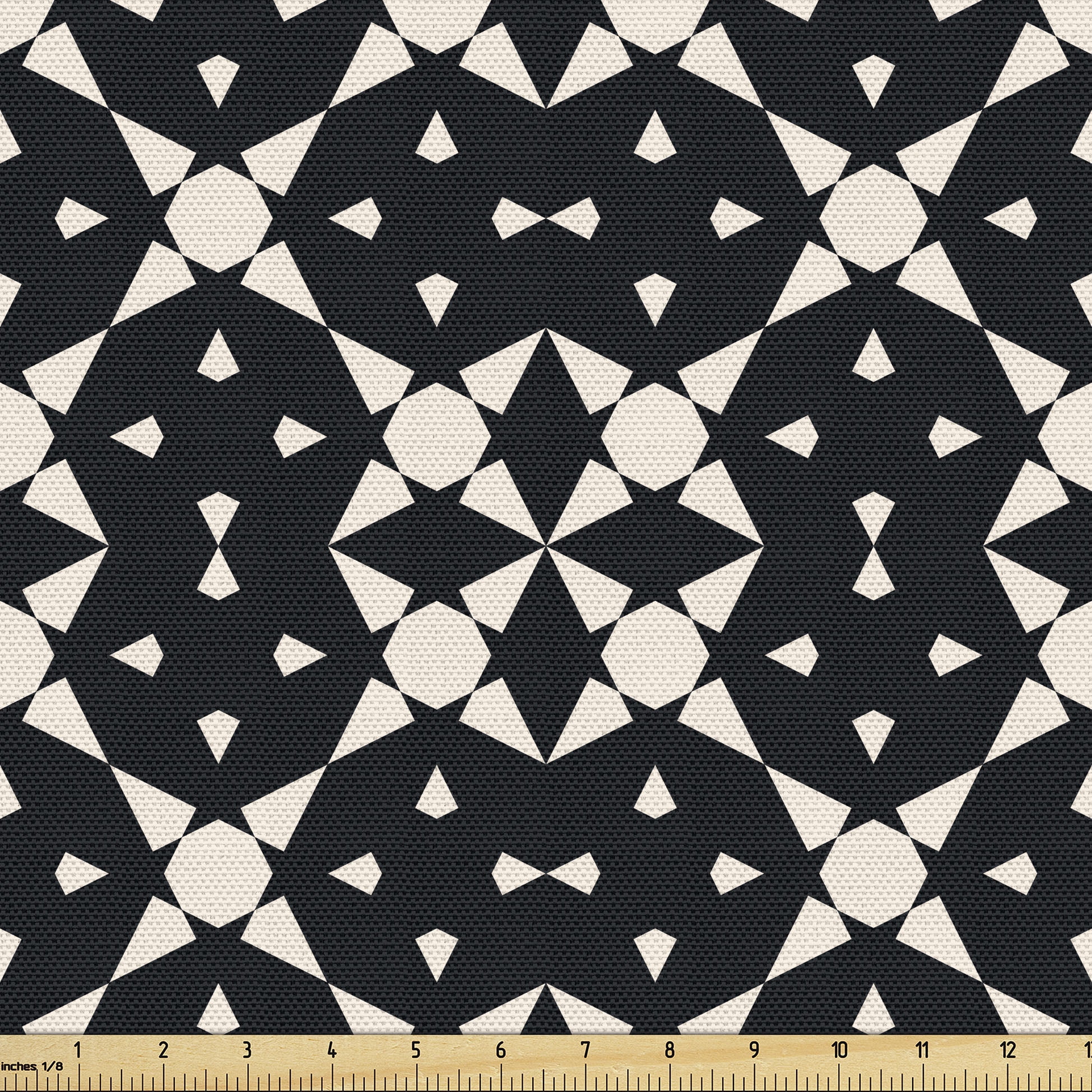 Ambesonne Mexican Fabric by the Yard Upholstery, Star Triangle Rhombus ...