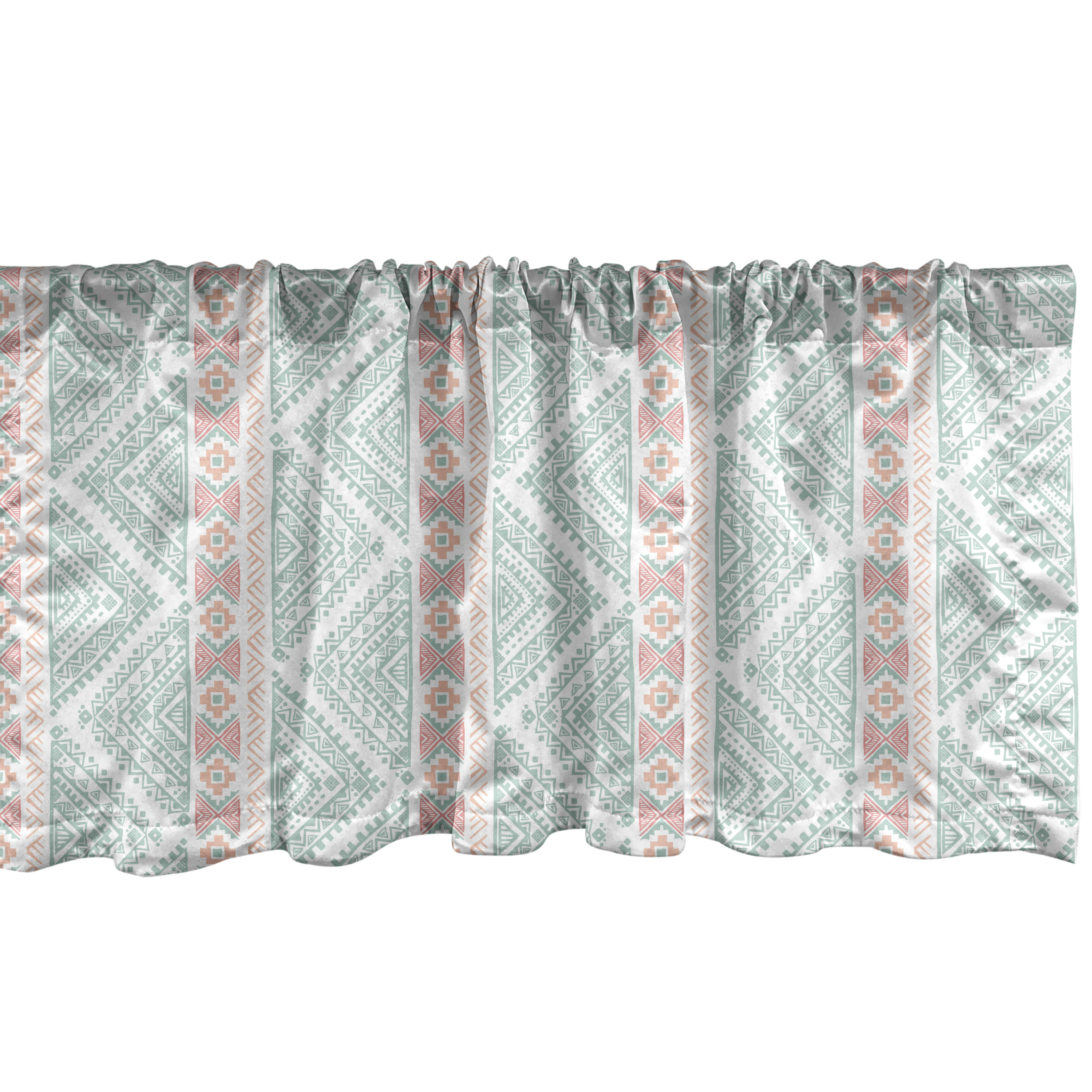 Ambesonne Mexican Print Window Valance, Horizontal Aztec Art, 54" X 12 ...
