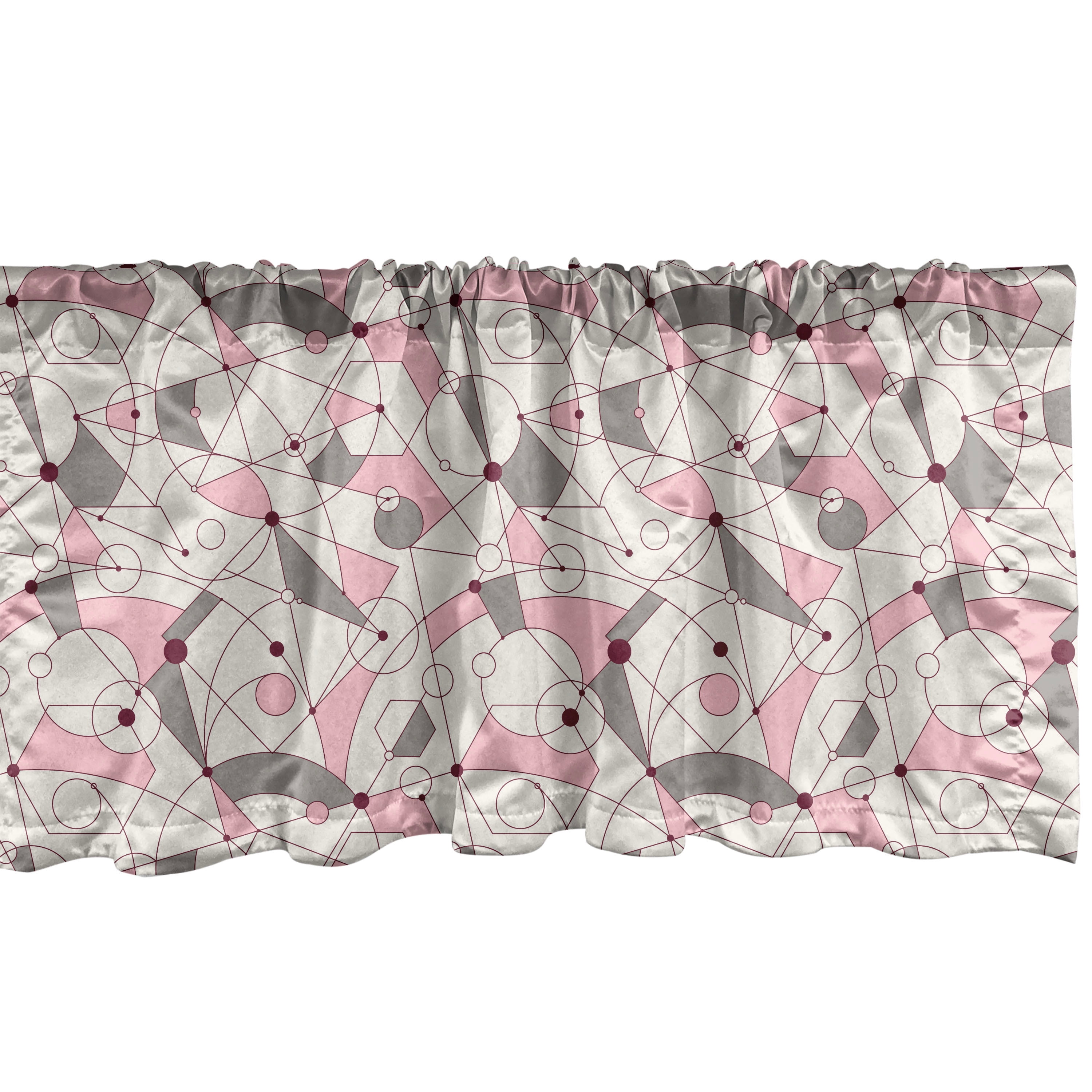 Ambesonne Mid Century Window Valance, Modernist Geometric, 54" X 18 ...