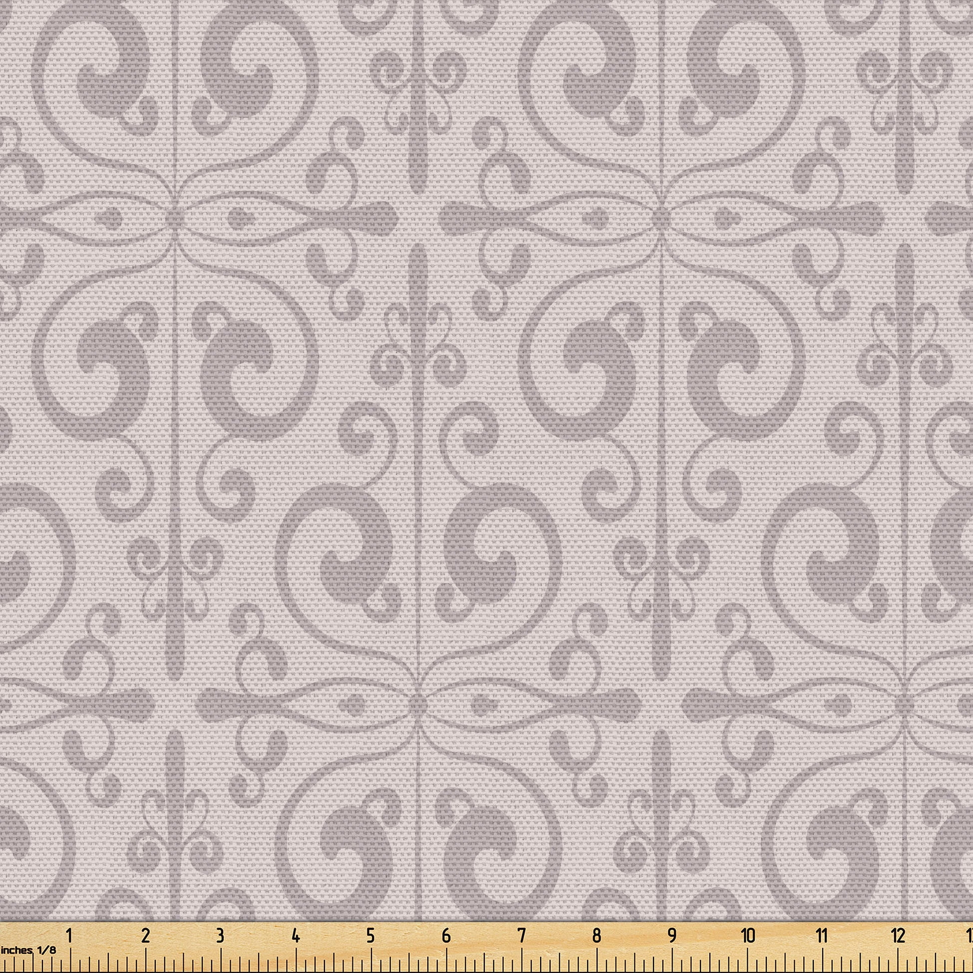 Ambesonne Minimal Fabric by the Yard Upholstery, Art Deco Neutral ...