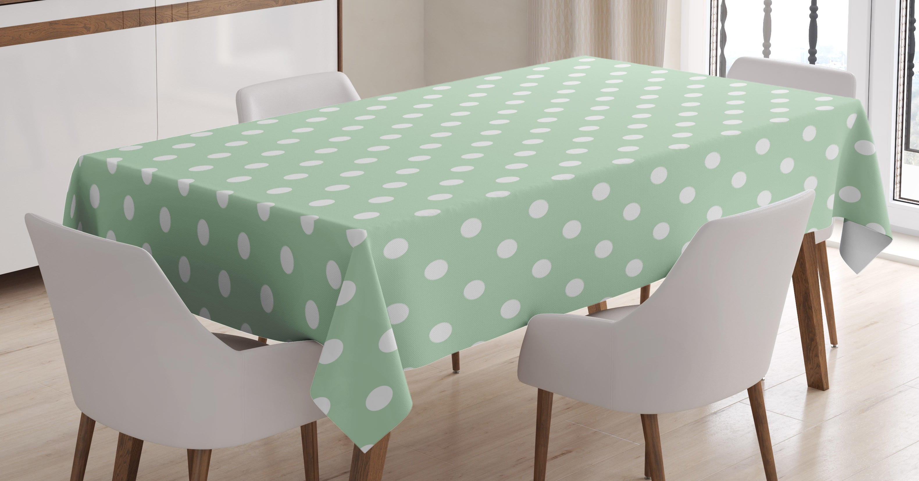 Ambesonne Mint Tablecloth Rectangular Table Cover, Classical Vintage ...