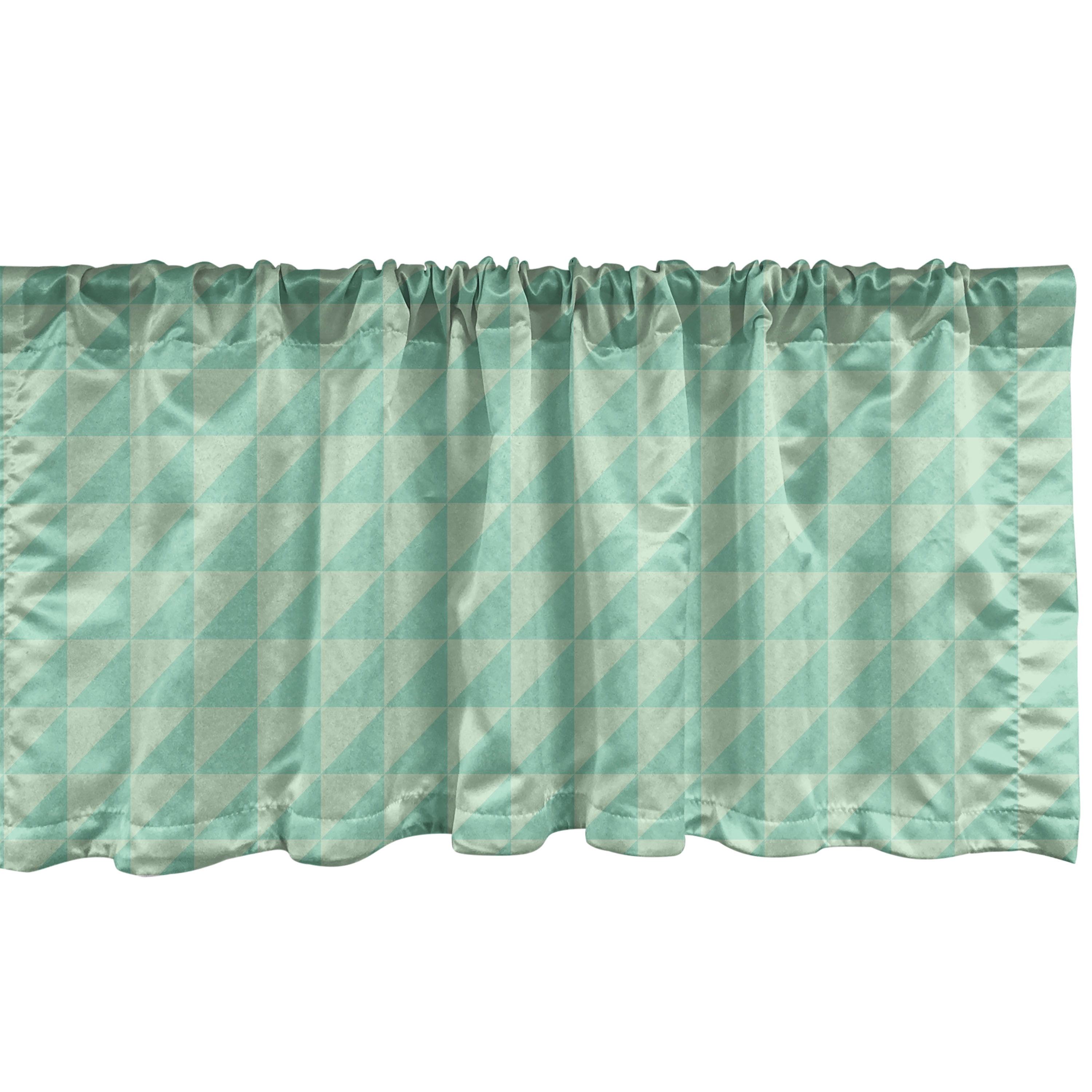 Ambesonne Mint Window Valance, Half Squares Triangles, 54" X 12", Mint ...
