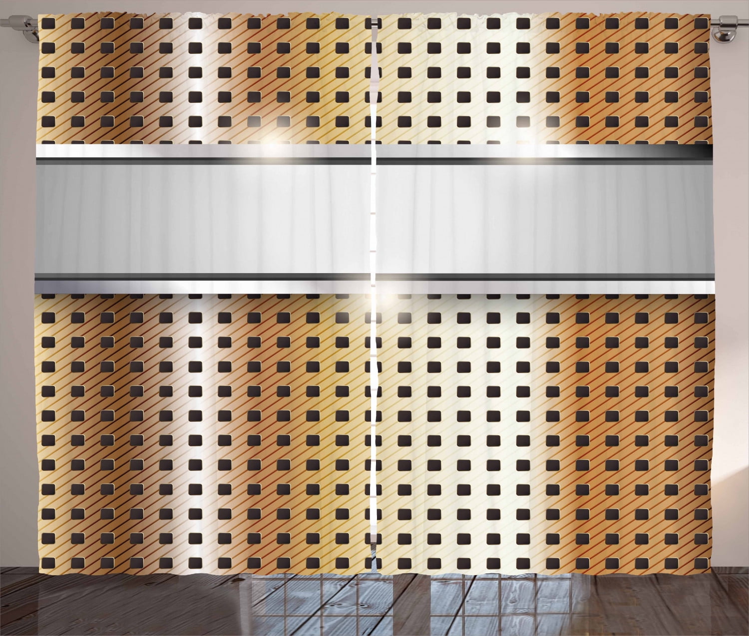 Ambesonne Modern Curtains 2 Panel Set, High Tech Theme Image, 108" x 96 ...