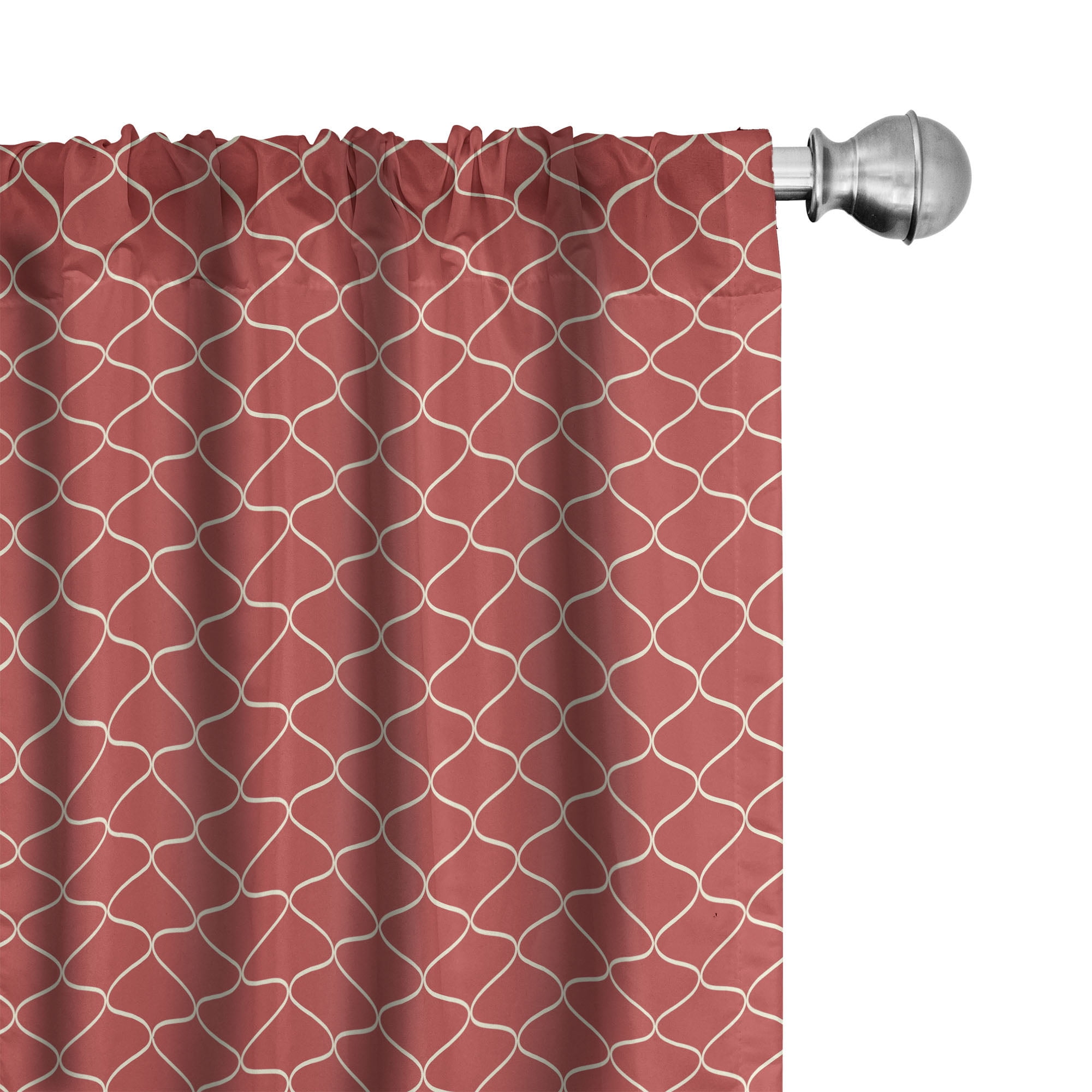 Ambesonne Modern Curtains, Wavy Lines Oval Curvy, Pair of 28"x95", Dark ...