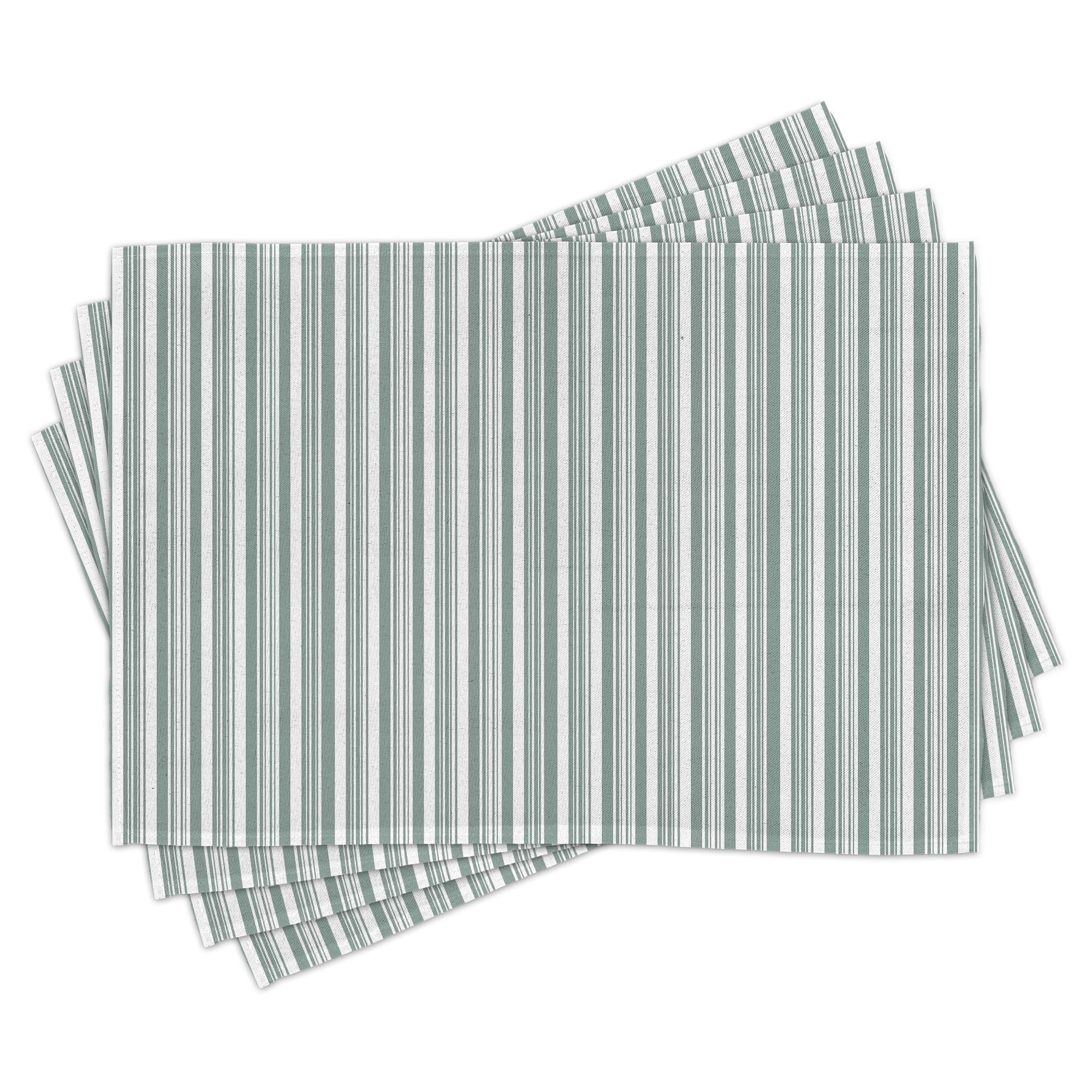 Ambesonne Modern Place Mats Set of 4, Thin and Bold Stipes, Standard ...