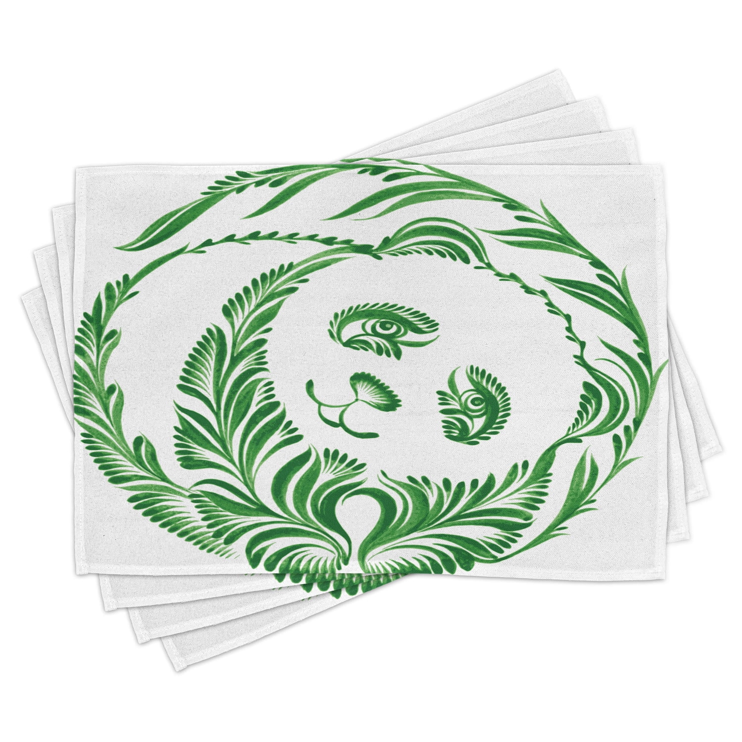 Ambesonne Modern Place Mats Set of 4, Ukrainian Folk Art Tile, Standard ...
