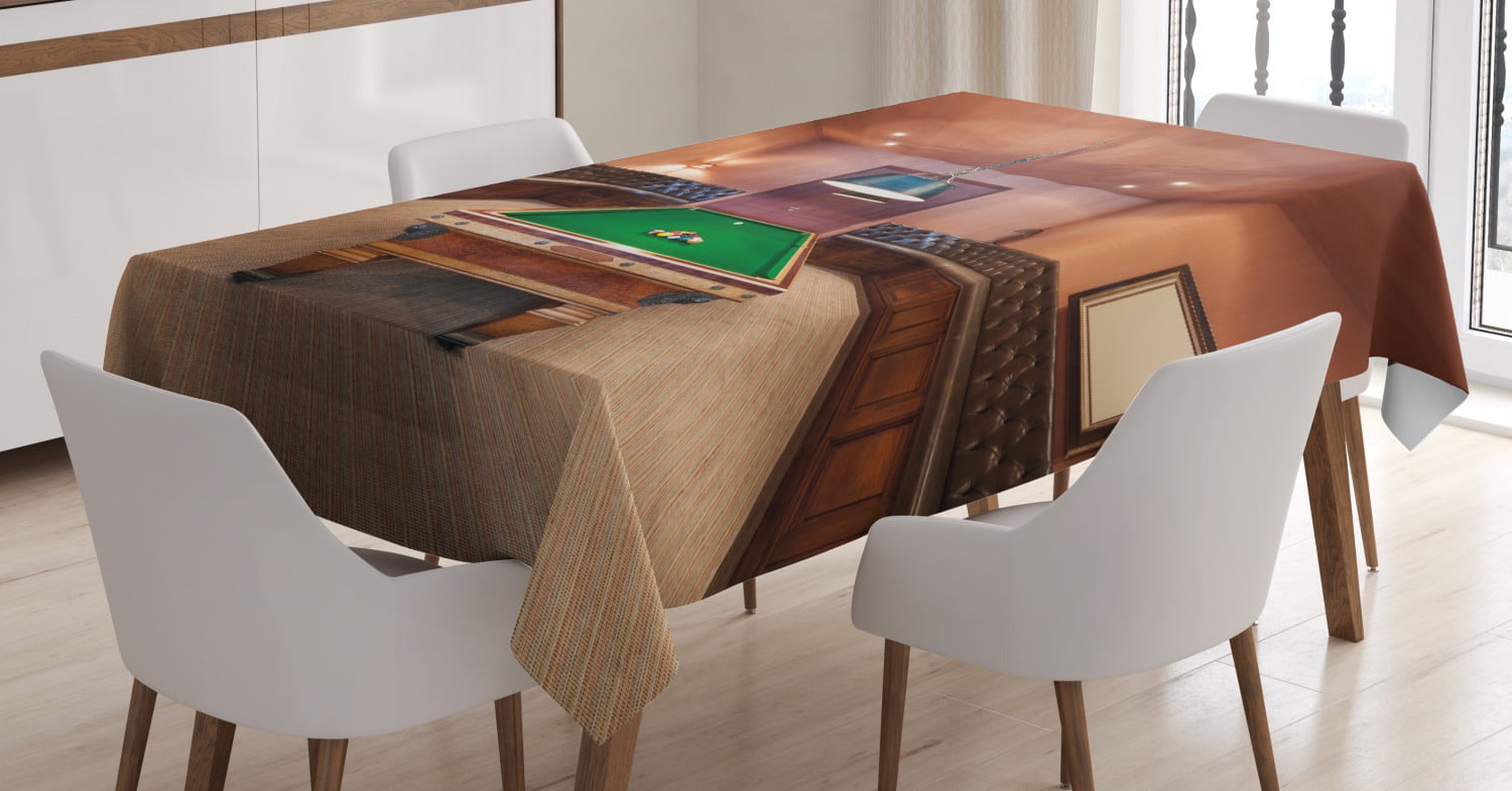 Ambesonne Modern Tablecloth Rectangular Table Cover, Pool Table ...