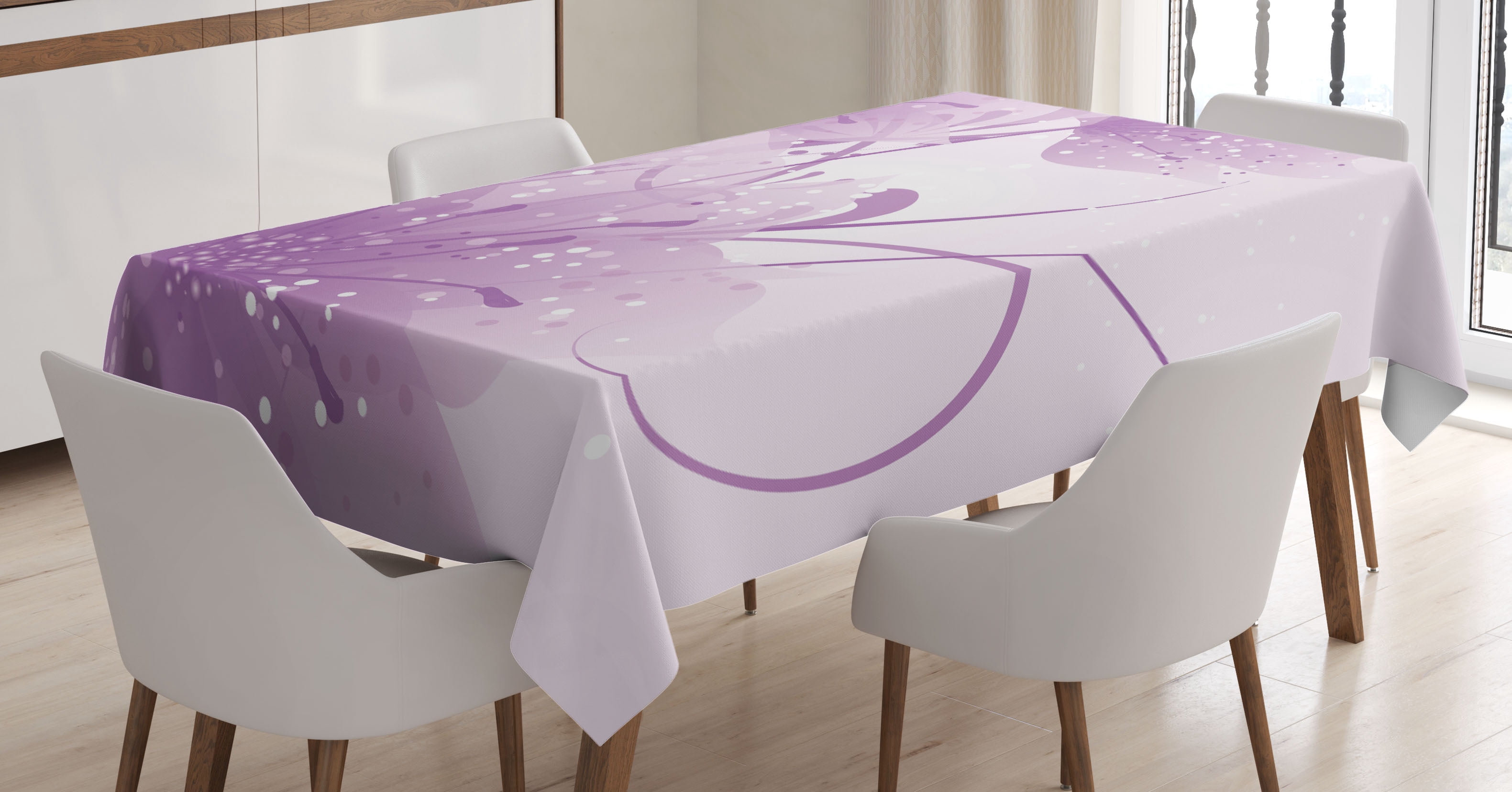 Ambesonne Modern Tablecloth Rectangular Table Cover, Swirling Ornaments ...