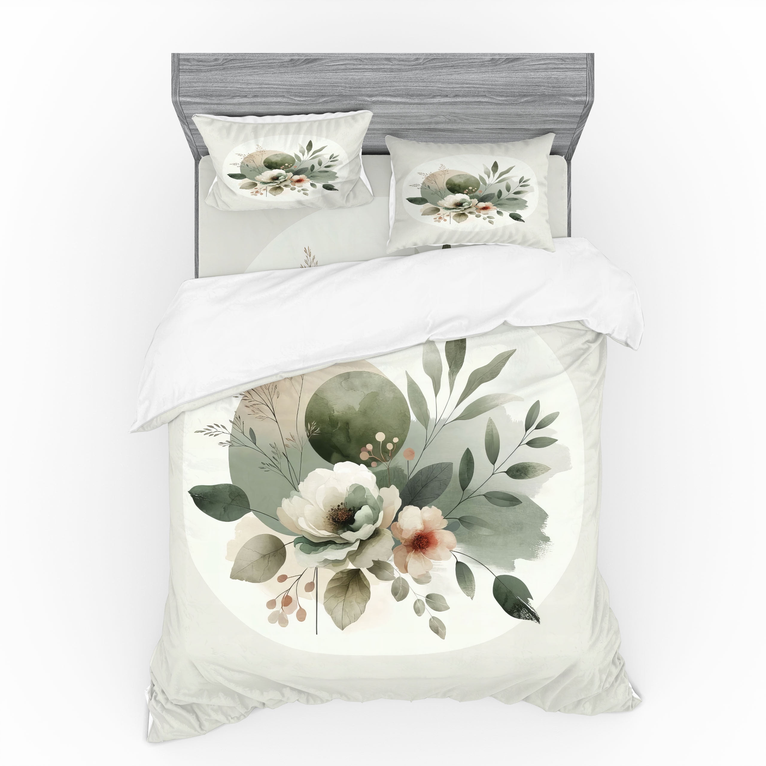 Ambesonne Monstera Bedding Set 4 Pcs, Minimalist Floral Boho, Queen ...