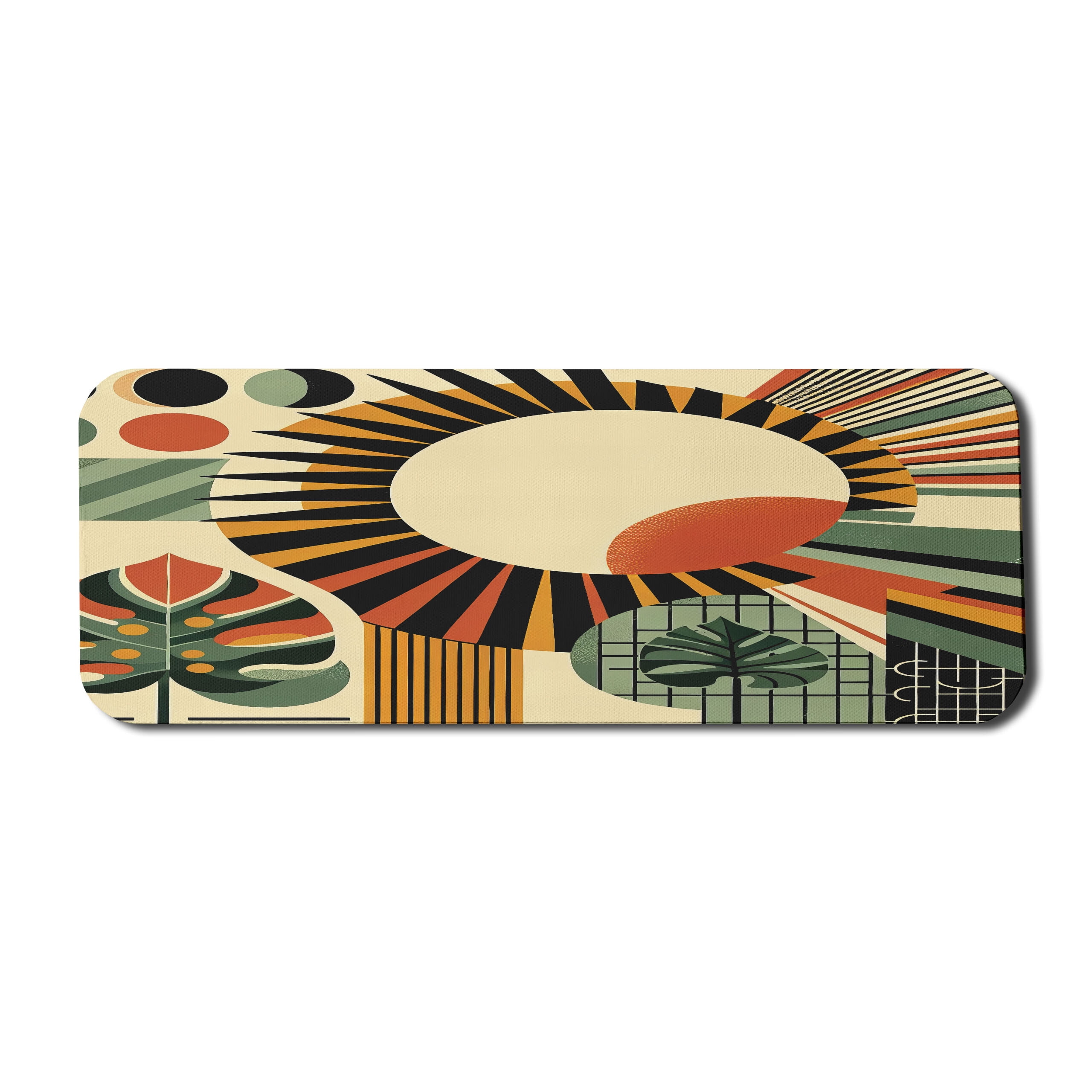 Ambesonne Monstera Computer Mouse Pad, Mid Century Abstract Sun, 31" x ...