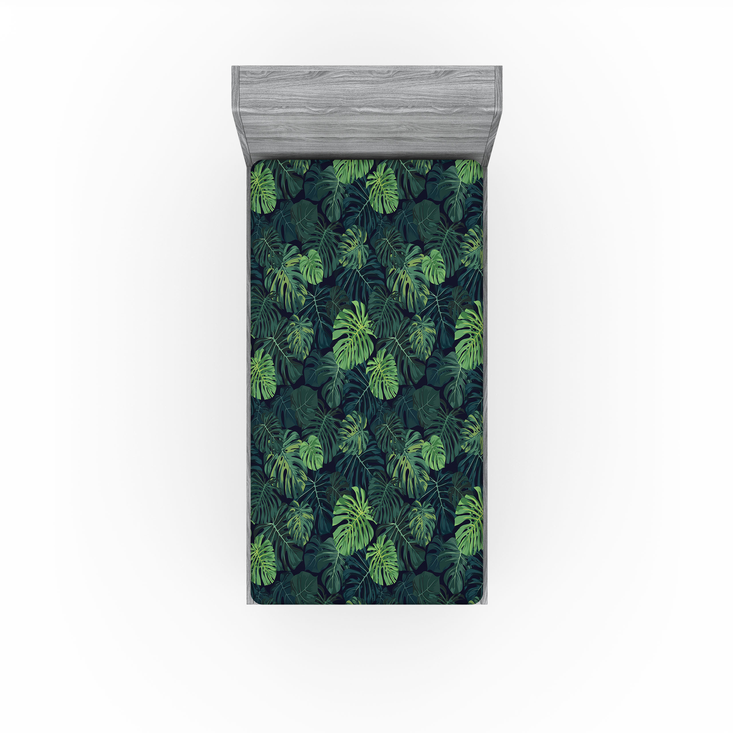 Ambesonne Monstera Fitted Sheet, Exotic Art Hawaiian Modern, Twin XL ...