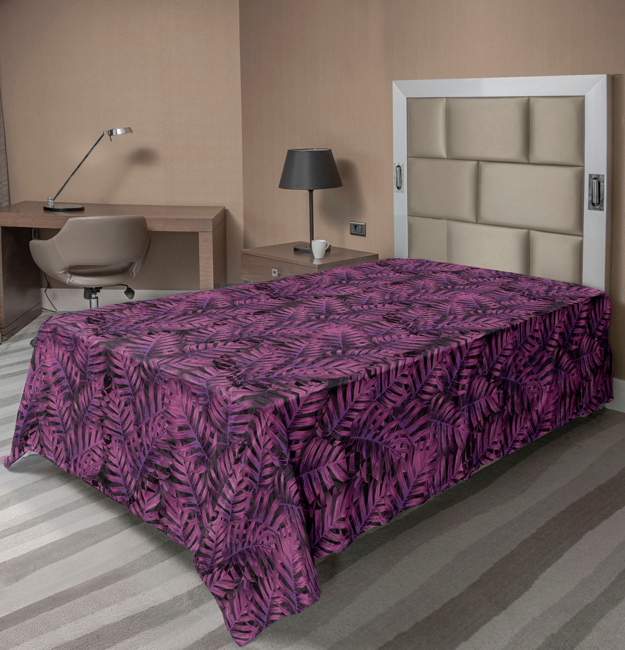Ambesonne Monstera Leaves Flat Bedding Sheet Soft Top Sheet, Boho Palm ...