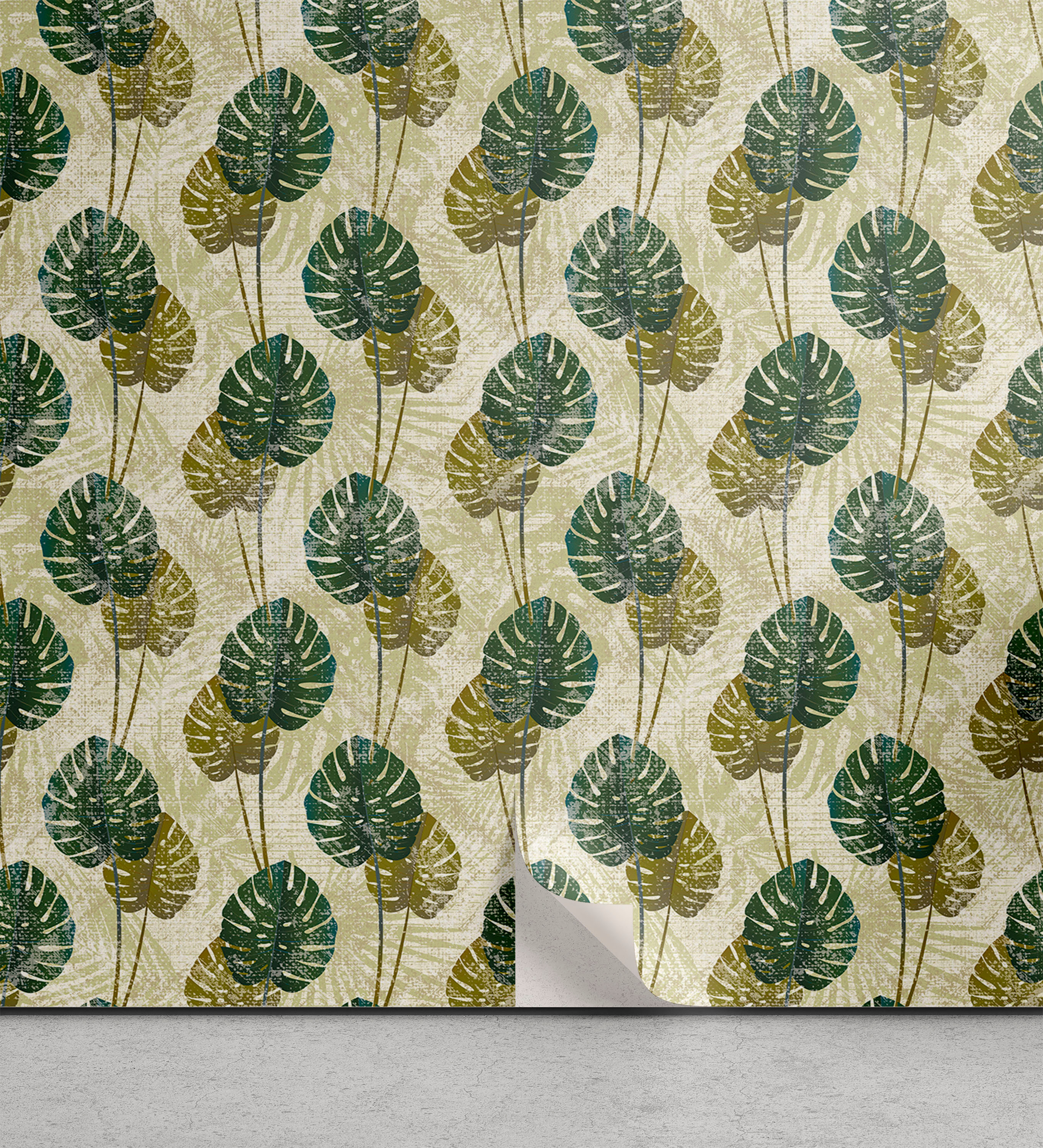 Ambesonne, Monstera Leaves Peel & Stick Wallpaper for Home, Tropical ...