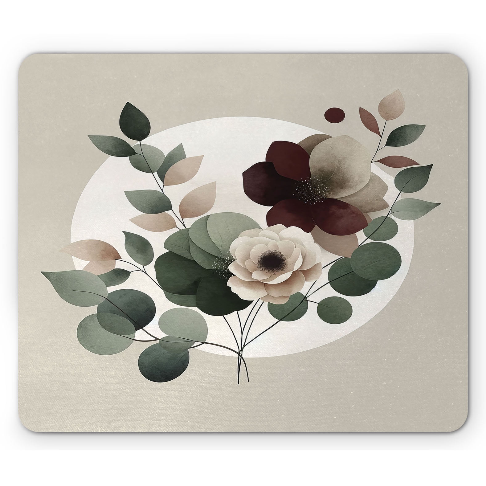 Ambesonne Monstera Mouse Pad Non-Slip Rectangle, Boho Minimalist Floral ...