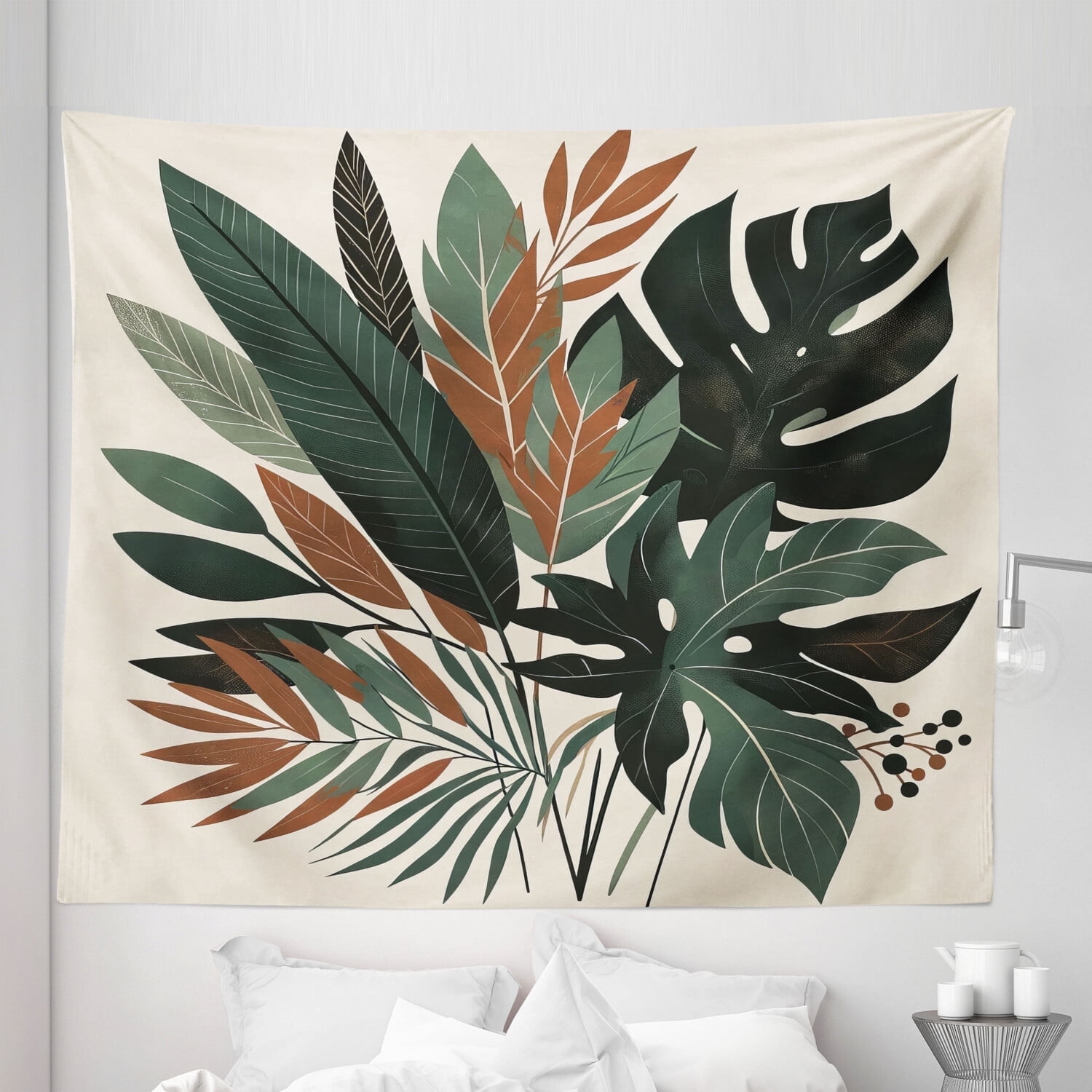 Ambesonne Monstera Tapestry King Size, Tropical Abstract Boho Art, 104 ...
