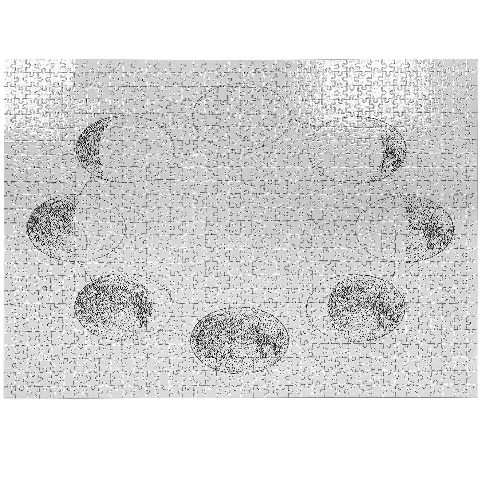 Ambesonne Moon Phase Jigsaw Puzzle Durable Cardboard, Retro Lunar Cycle ...