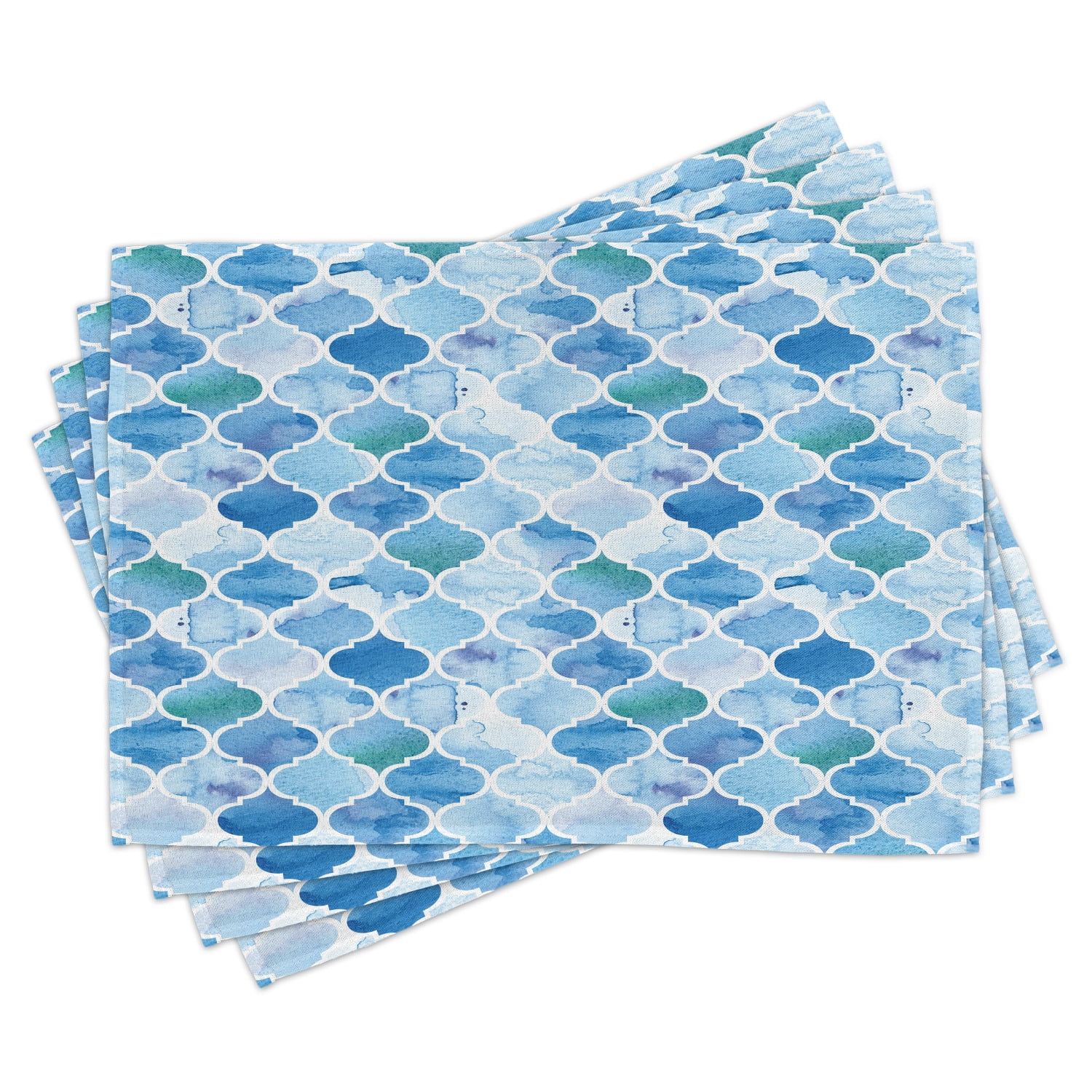 Ambesonne Moroccan Place Mats Set of 4, Mosaic Pattern, Standard Size ...