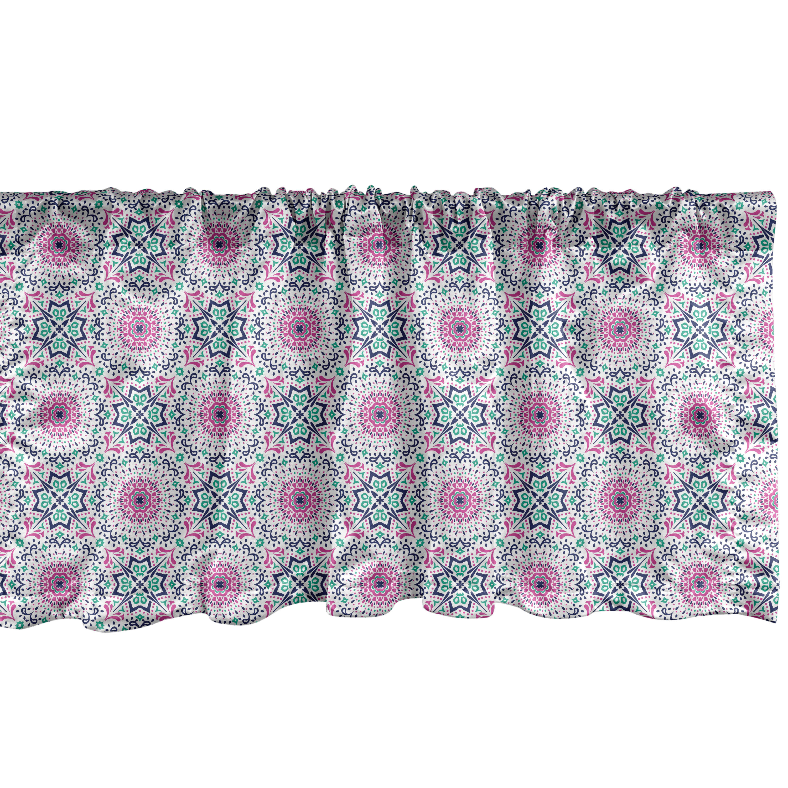 Ambesonne Moroccan Window Valance, Mediterranean Oriental Inspired ...