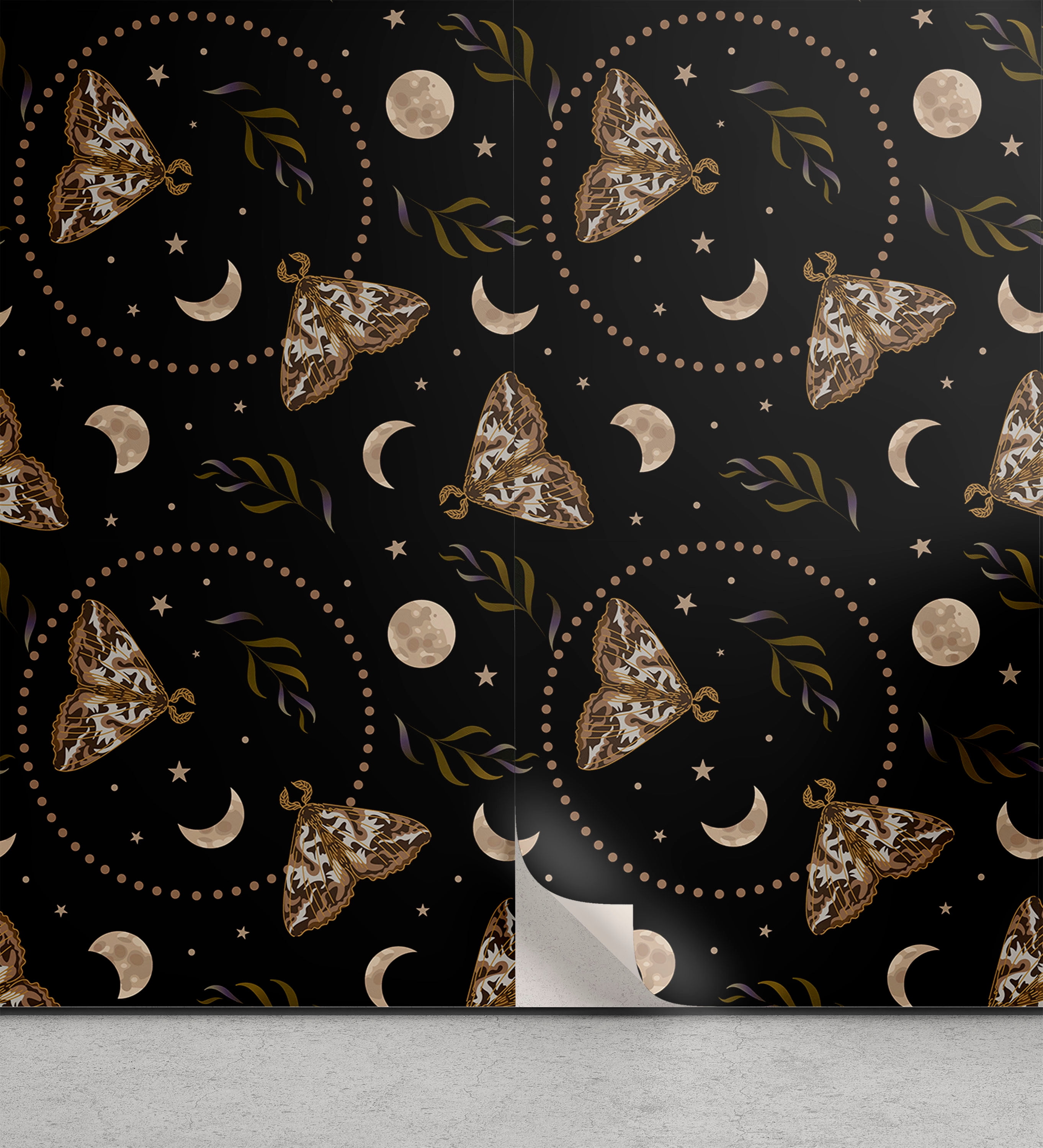 Ambesonne Moth Boho Peel & Stick Wallpaper for Home, Medieval Wings ...