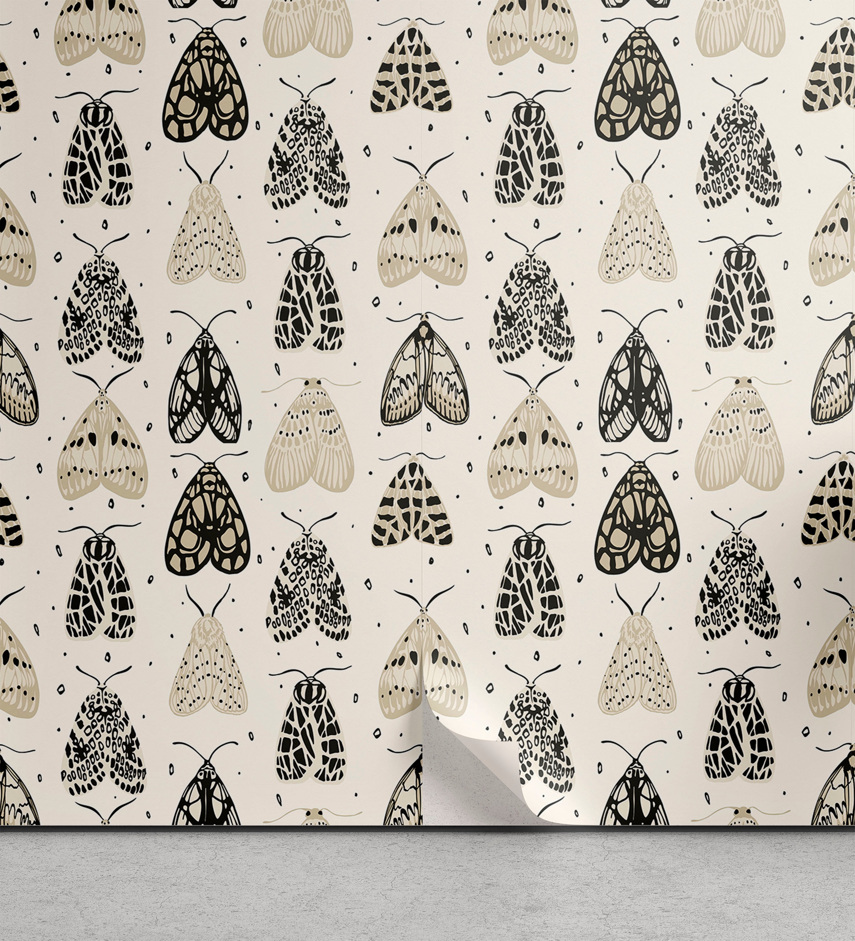 Ambesonne Moth Boho Peel & Stick Wallpaper for Home, Withcore Wings ...