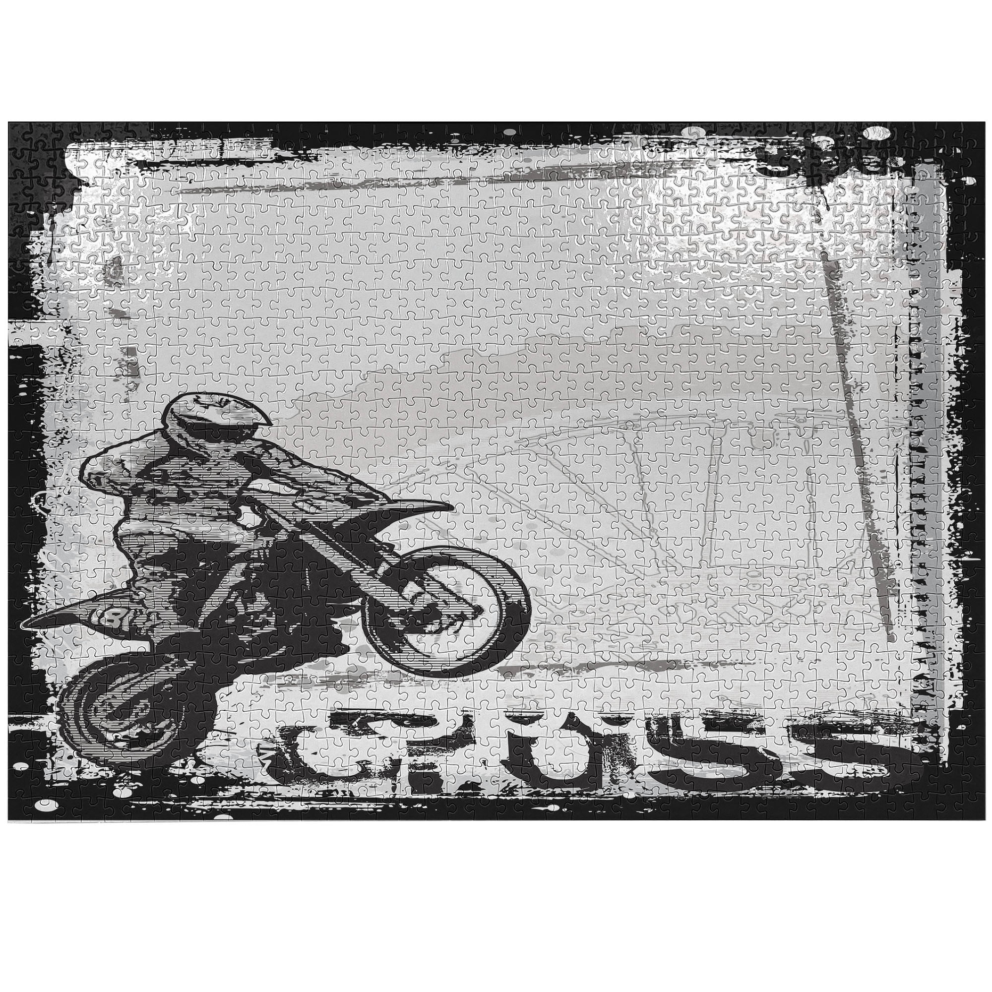 Ambesonne Motorcycle Jigsaw Puzzle, Motocross Racer, Heirloom-Quality ...