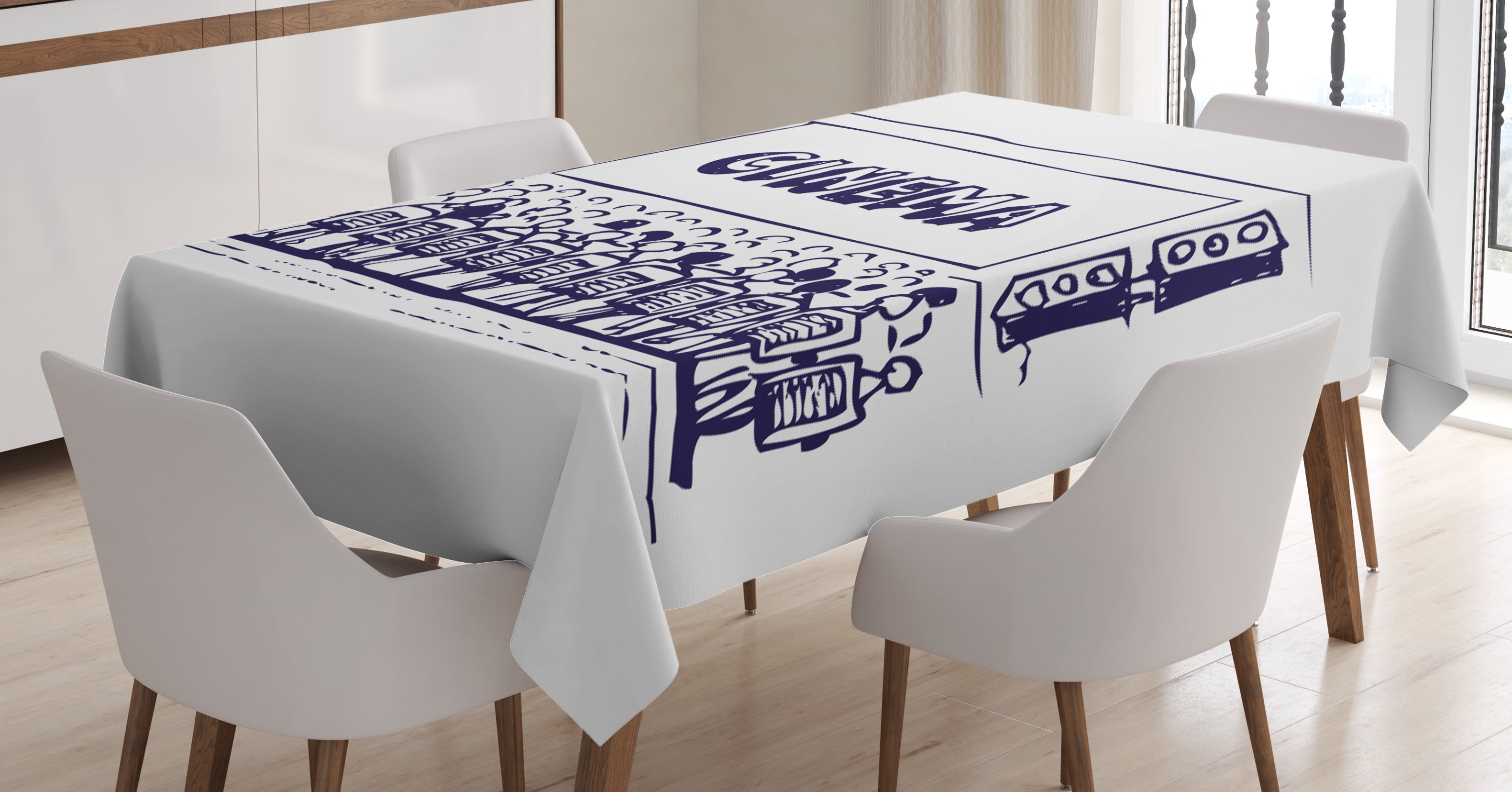 Ambesonne Movie Theater Tablecloth Rectangular Table Cover, Audience ...