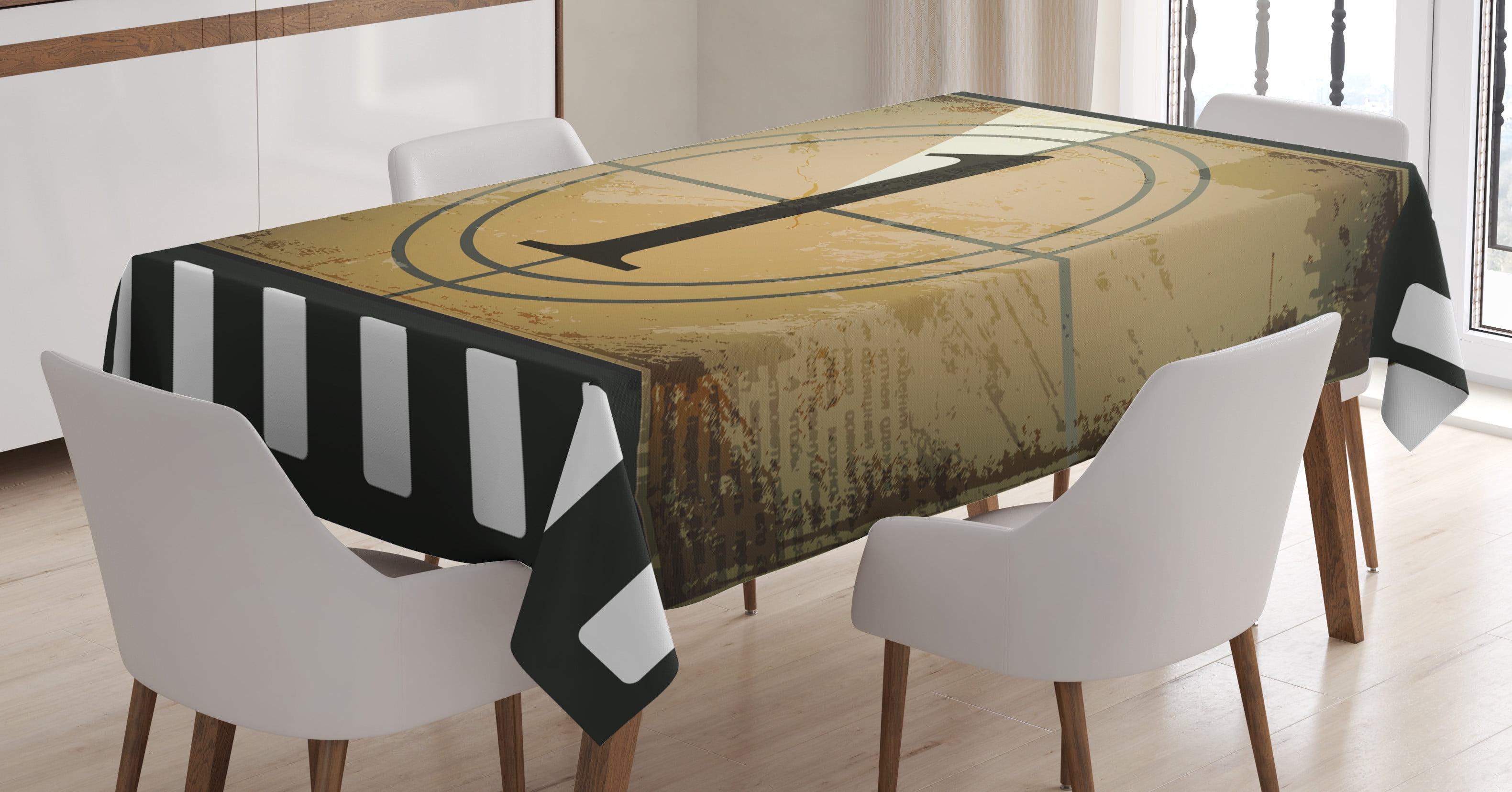 Ambesonne Movie Theater Tablecloth Rectangular Table Cover, Grunge ...
