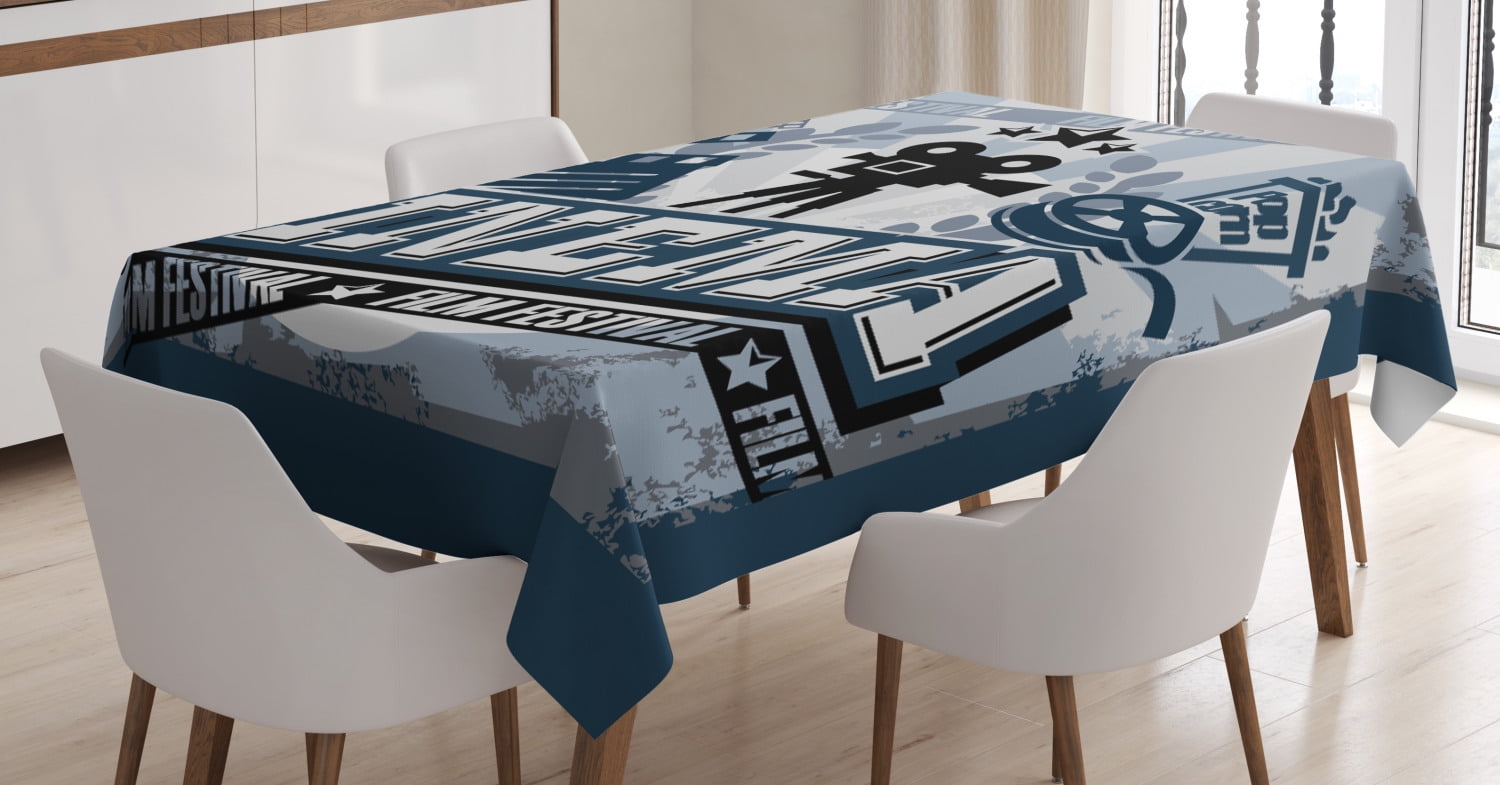 Ambesonne Movie Theater Tablecloth Rectangular Table Cover, Vintage ...
