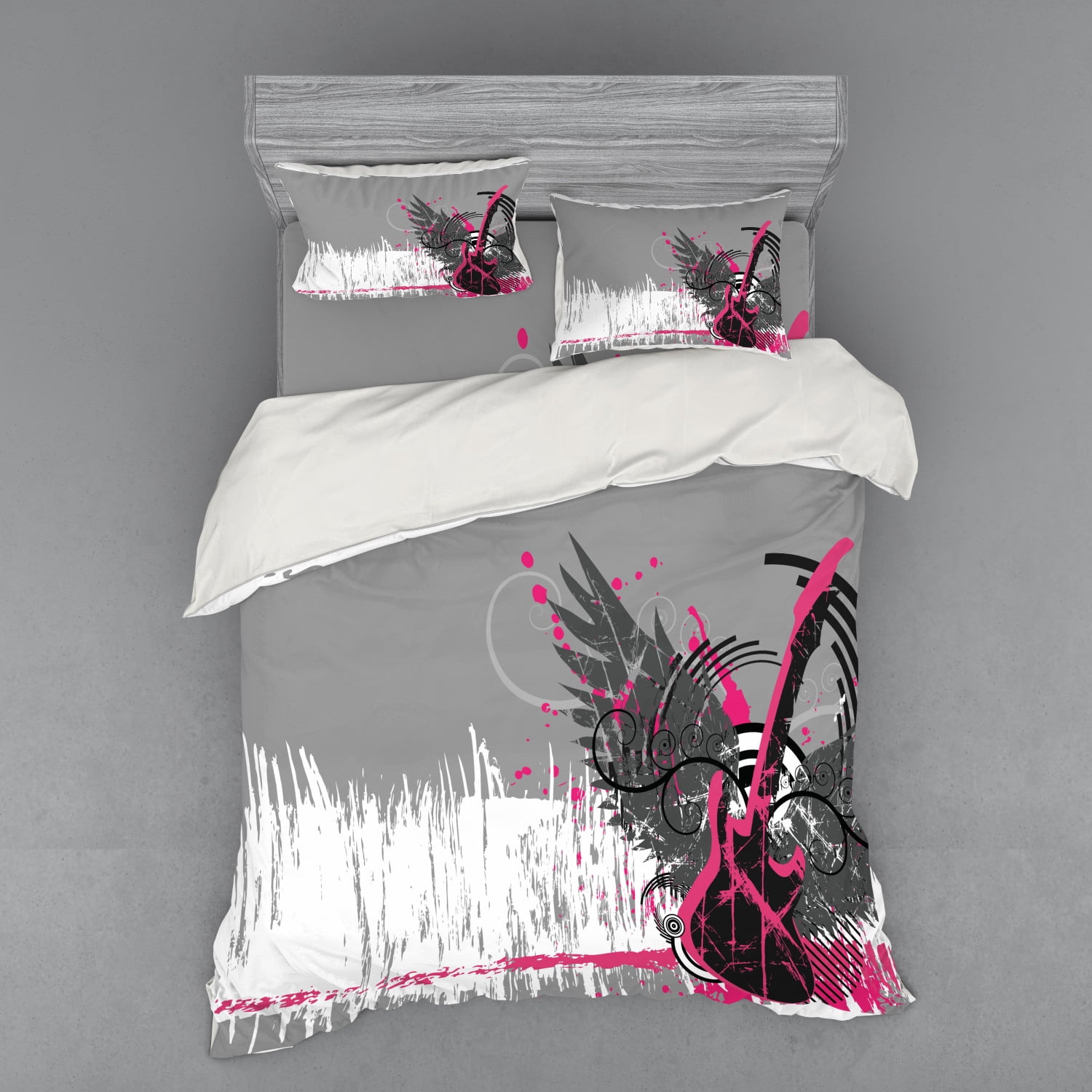 Ambesonne Music Bedding Set 4 Pcs, Emo Rock Trippy Grunge, Queen ...