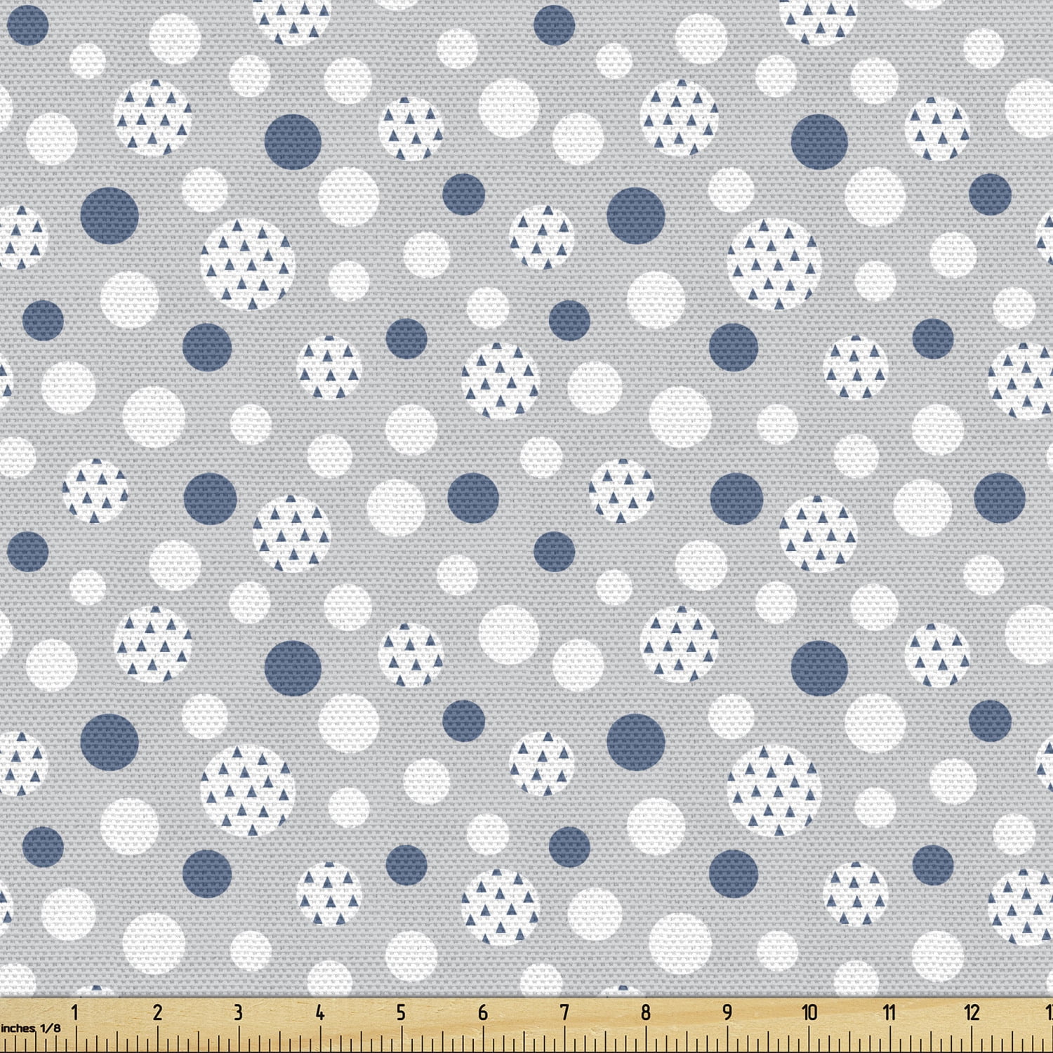 Ambesonne Muted Colors Fabric by the Yard Upholstery, Geometric Dots ...
