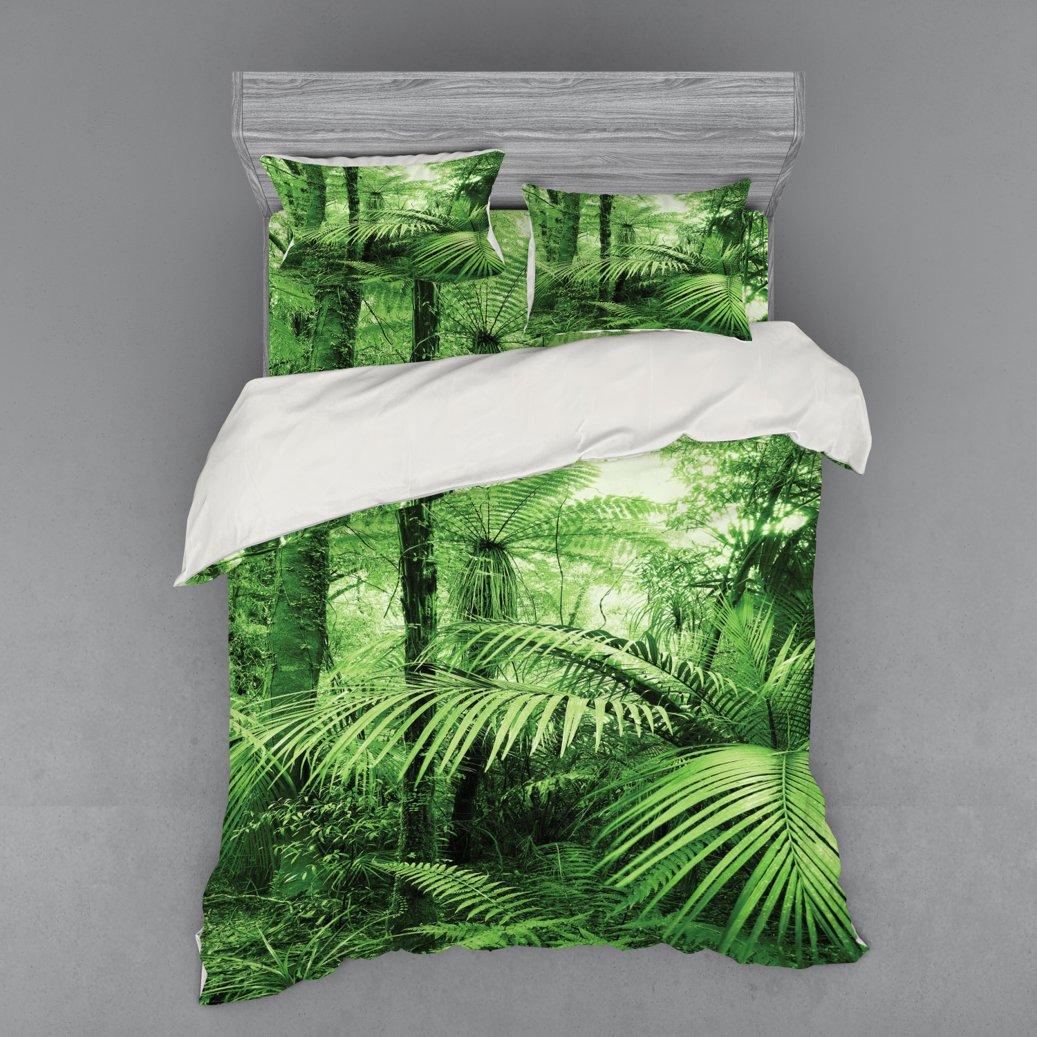 Ambesonne Nature Bedding Set 4 Pcs, Palm Trees Exotic Plants, Queen ...