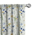 Ambesonne Nature Curtains Poppies Daisies Rural Pair Of 28x95 Pale