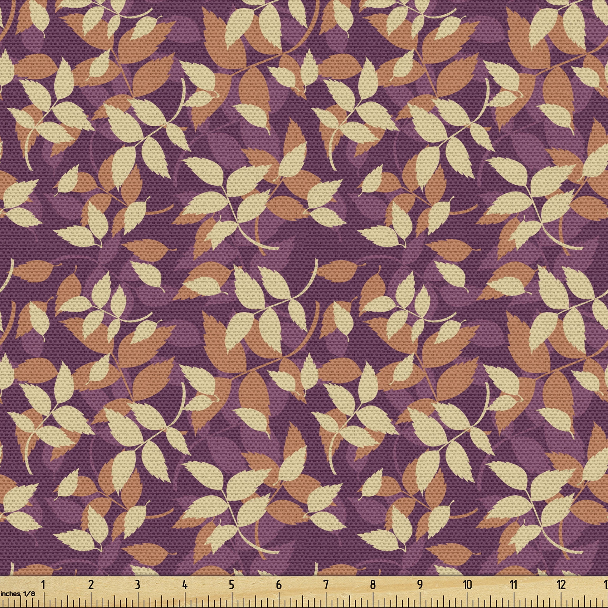 Ambesonne Nature Fabric by the Yard Upholstery, Autumnal Minimalist ...