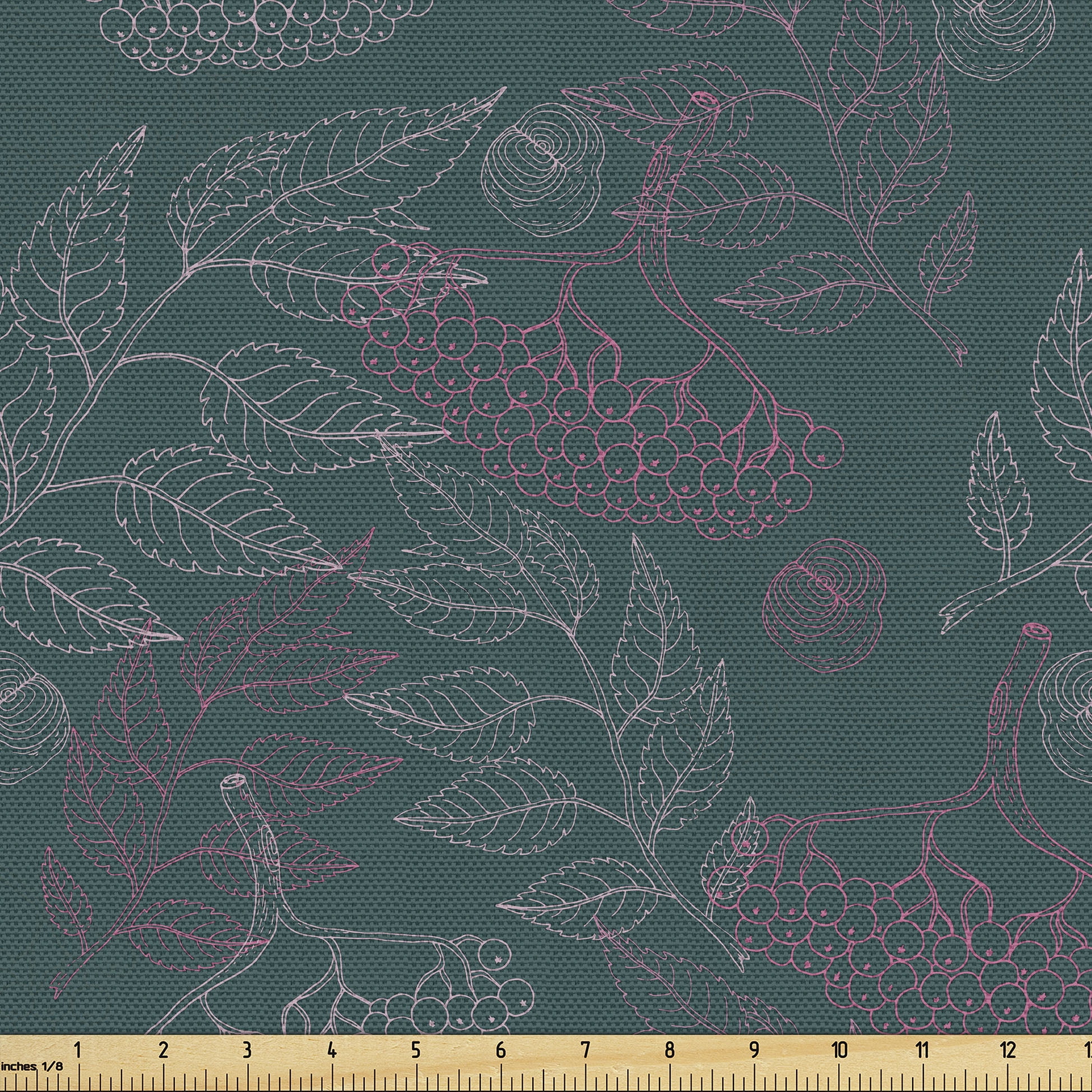 Ambesonne Nature Fabric by the Yard Upholstery, Botanical Vibes ...