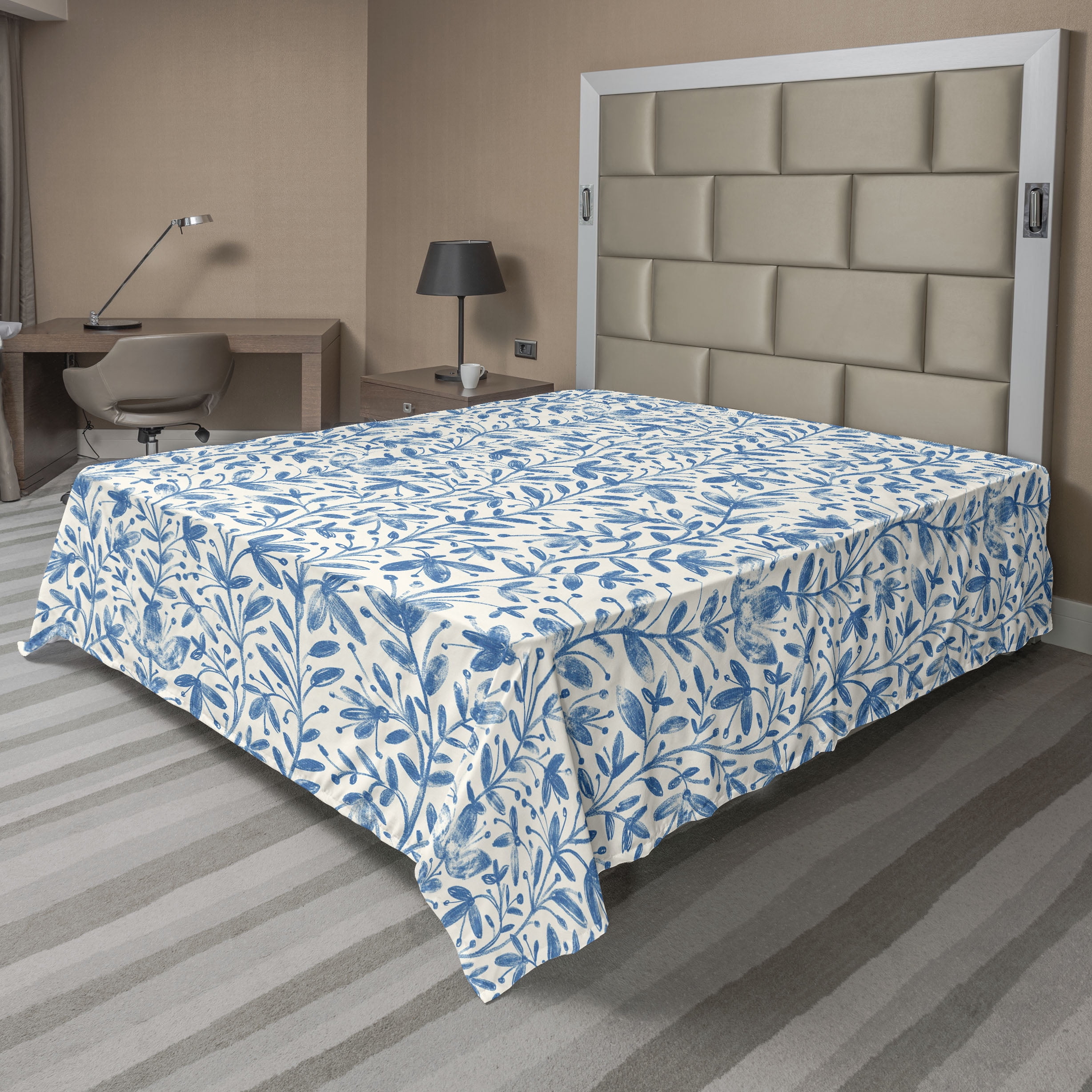 Ambesonne Nature Flat Bedding Sheet Soft Top Sheet, Dots Foliage ...