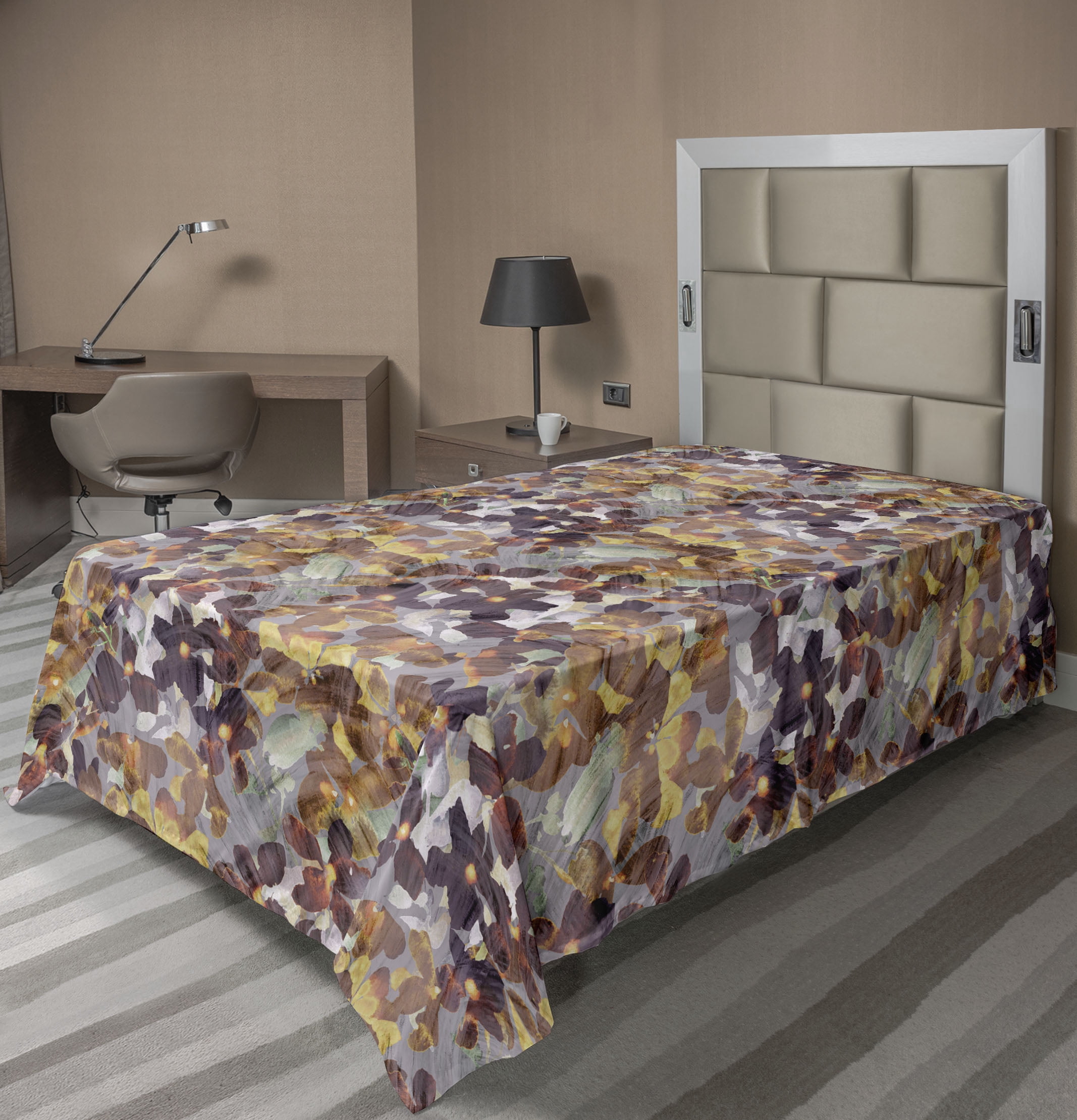 Ambesonne Nature Flat Bedding Sheet Soft Top Sheet, Meadow Flowers ...