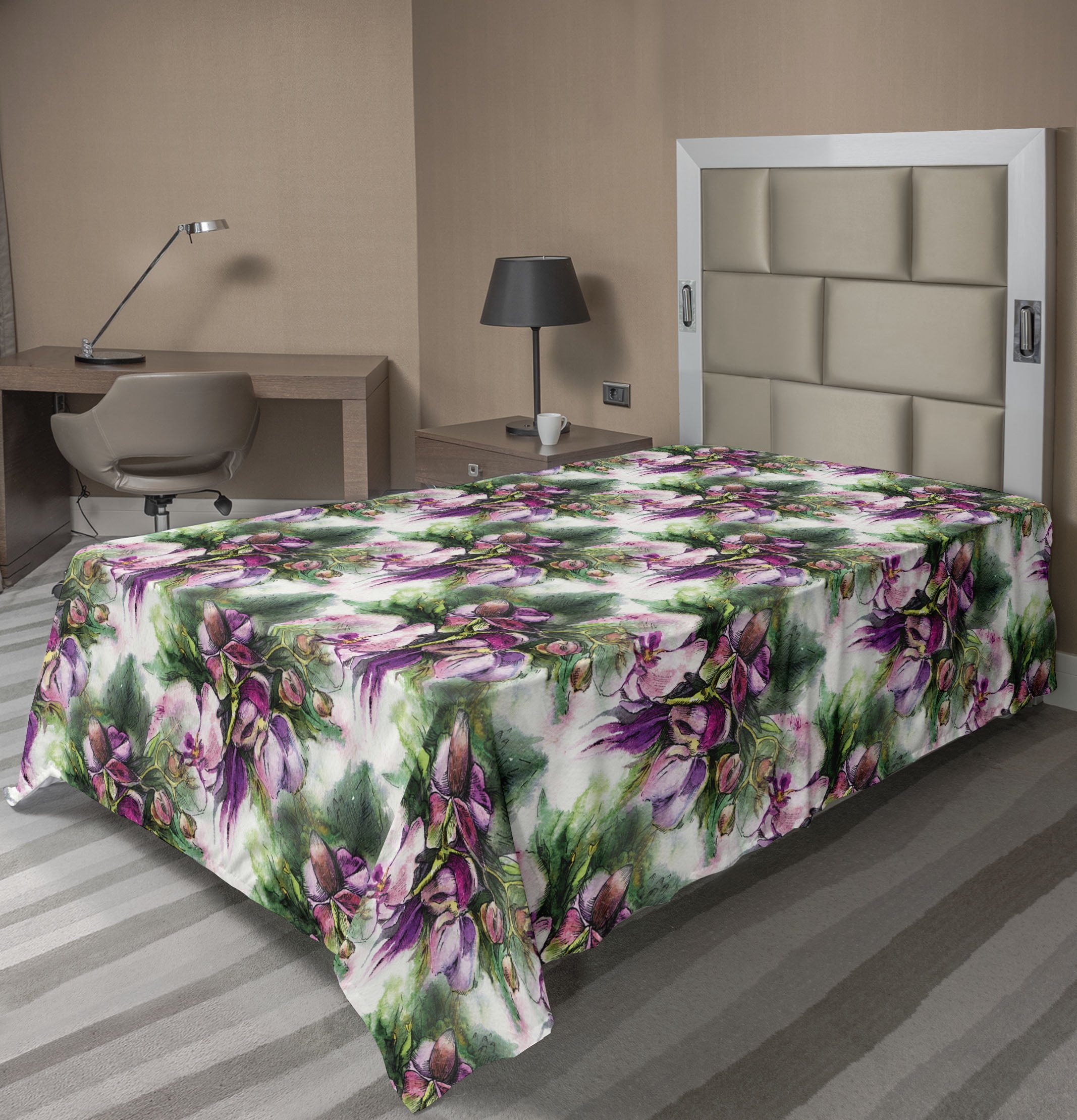 Ambesonne Nature Flat Bedding Sheet Soft Top Sheet, Whimsical Ink ...