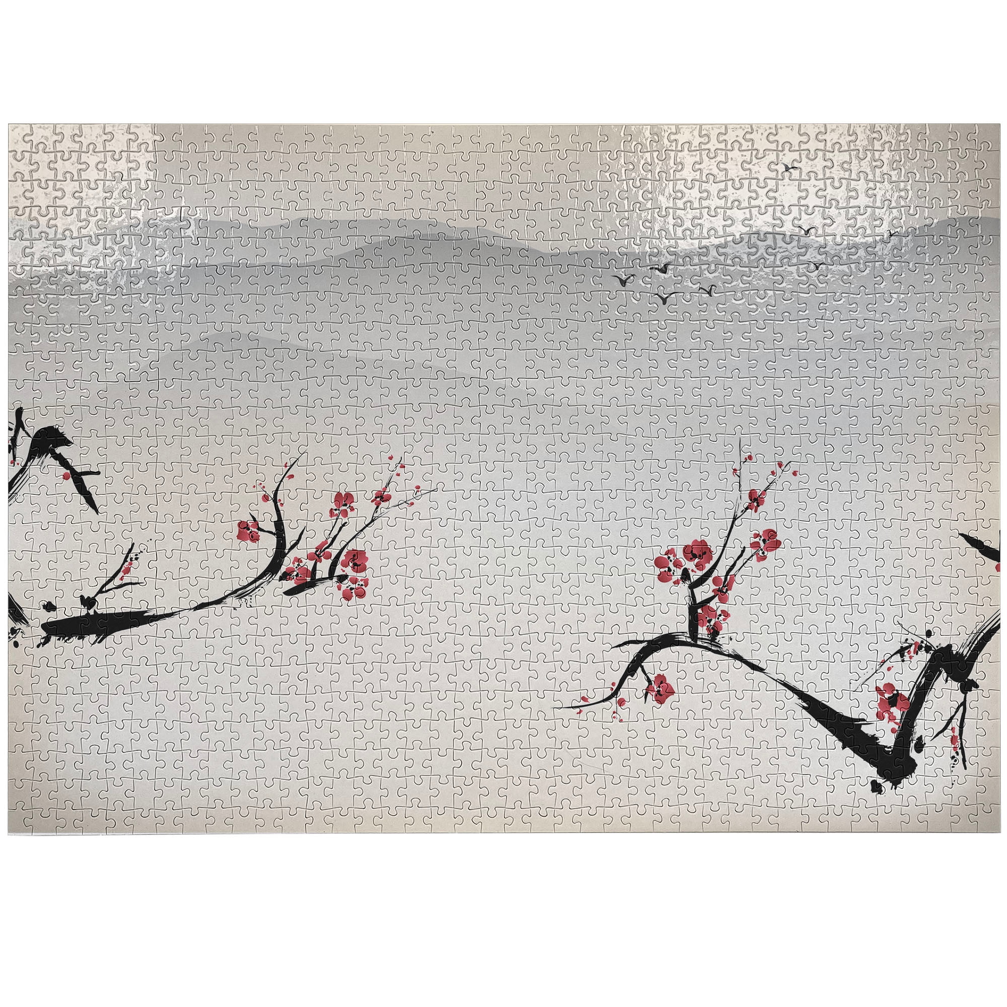 Ambesonne Nature Jigsaw Puzzle Durable Cardboard, Sakura Flower and ...