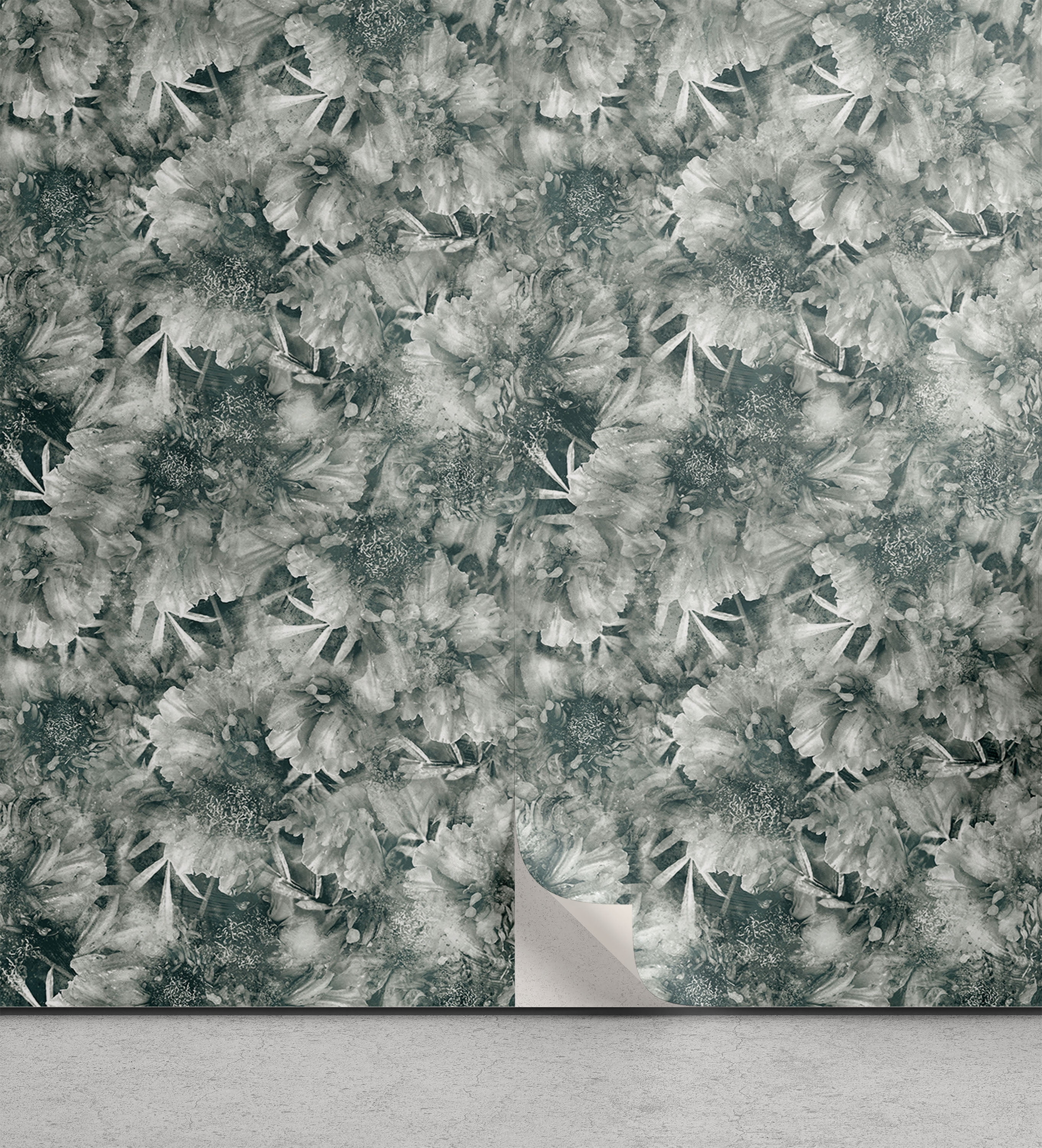 Ambesonne Nature Peel & Stick Wallpaper for Home, Abstract Floral ...