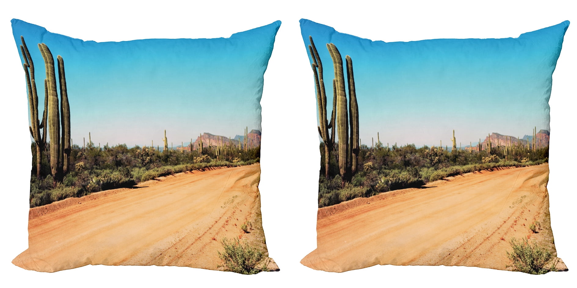 Ambesonne Nature Throw Pillow Cover 2 Pack, American Desert Cactus, 16 ...