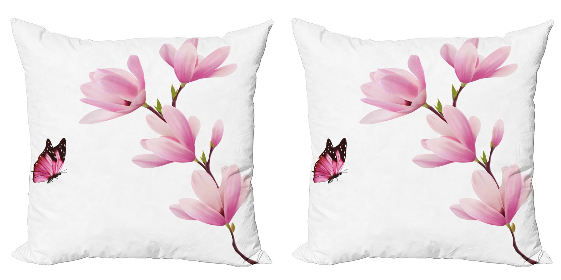 Ambesonne Nature Throw Pillow Cover 2 Pack, Blossom Branch Flowers, 20 ...