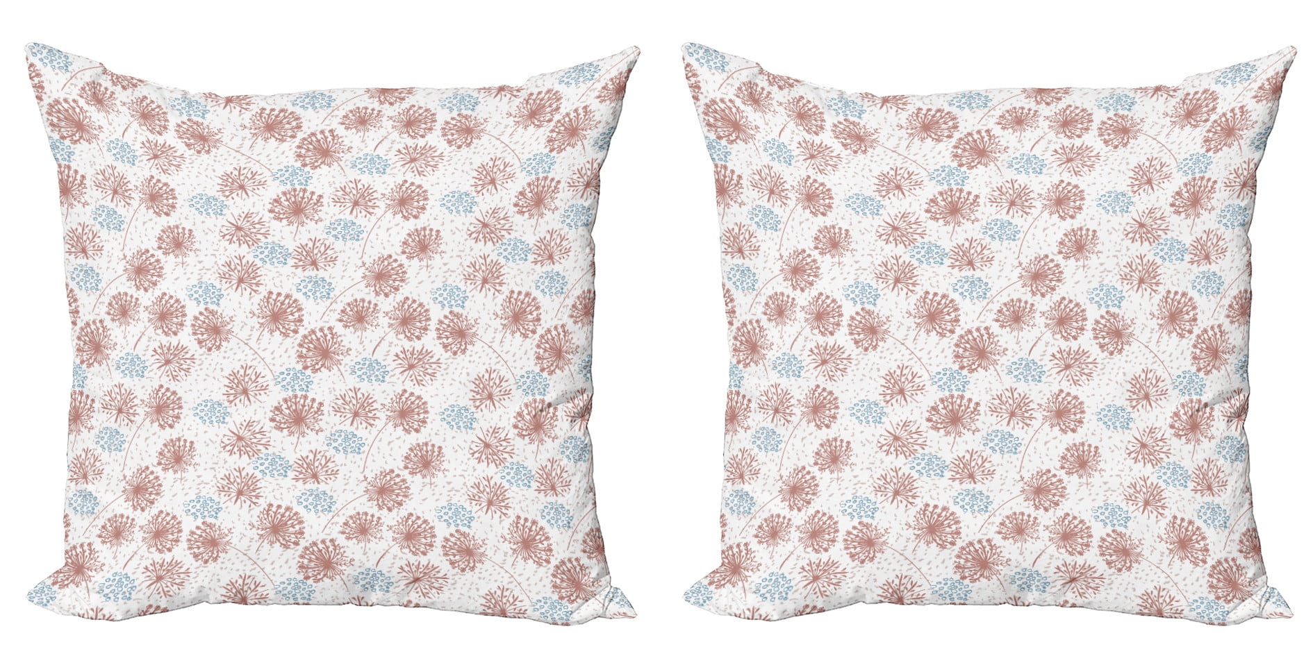 Ambesonne Nature Throw Pillow Cover 2 Pack, Rustic Floral Botanical Art ...