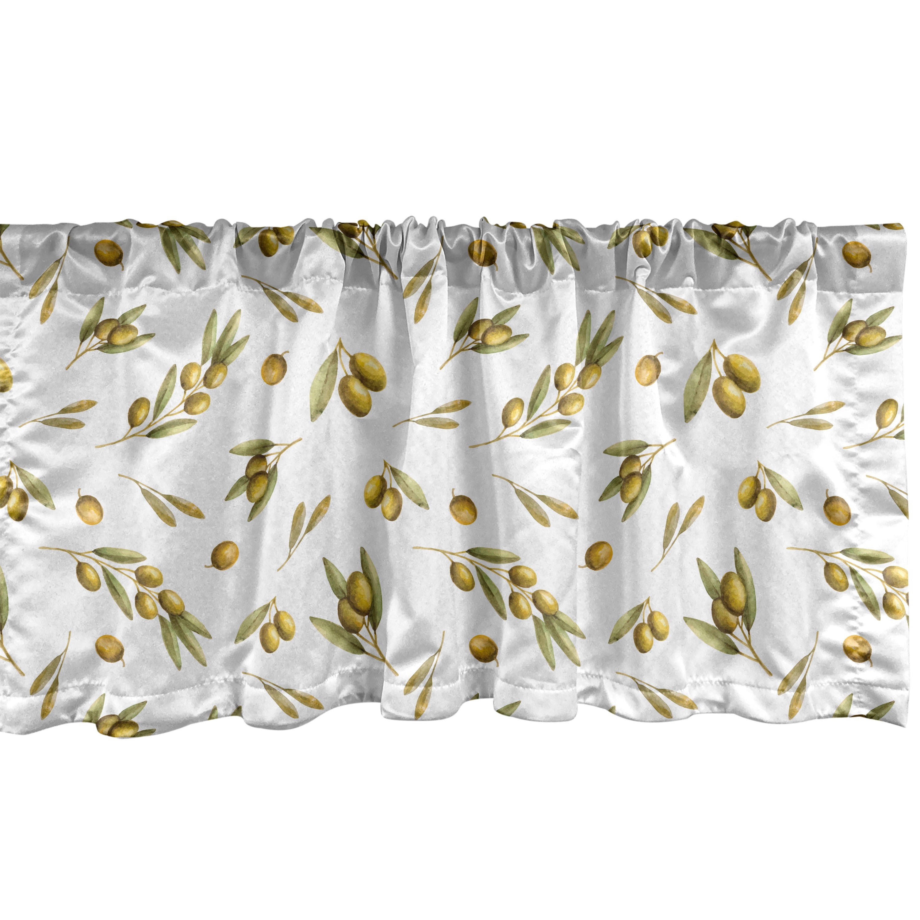 Ambesonne Nature Window Valance, Mediterranean Branches, 54" X 18 ...