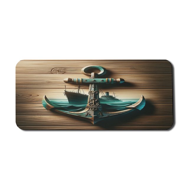 Ambesonne Nautical Gaming Mouse Pad X-Large, Anchor with Sailing Ship ...