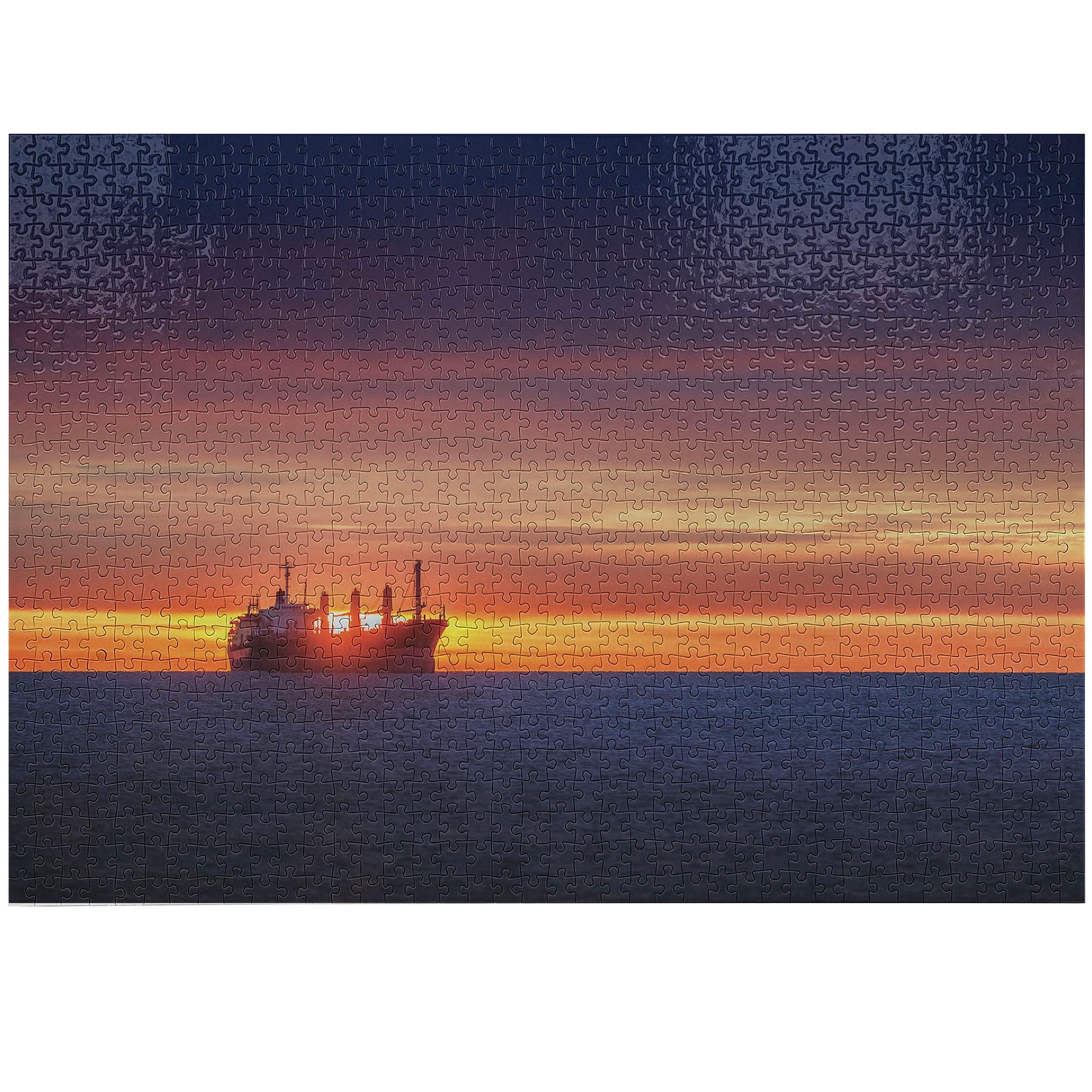 Ambesonne Nautical Jigsaw Puzzle Durable Cardboard, Sunrise over Sea ...