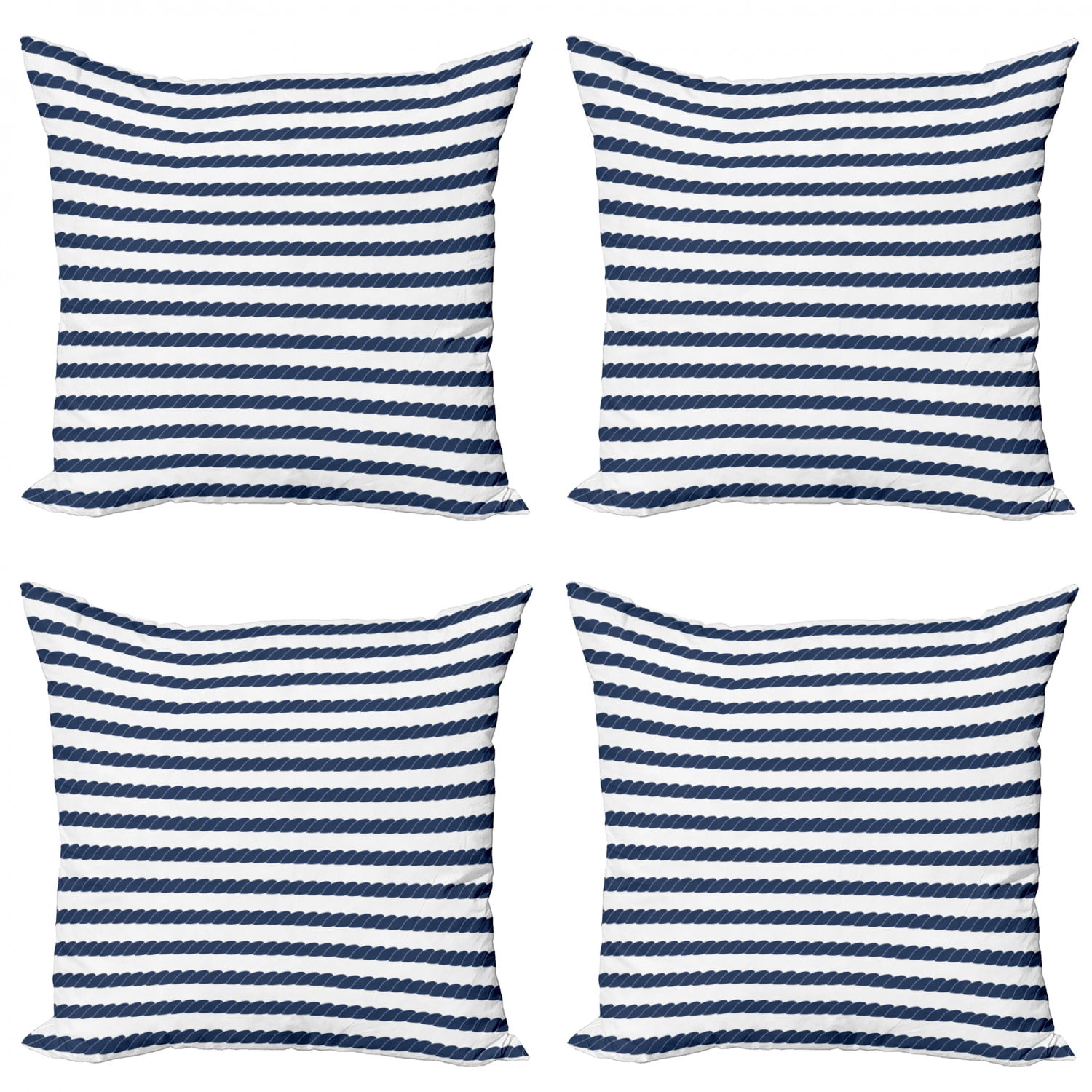 Ambesonne Nautical Throw Pillow Cover 4 Pack, Marine Sea Life Design ...