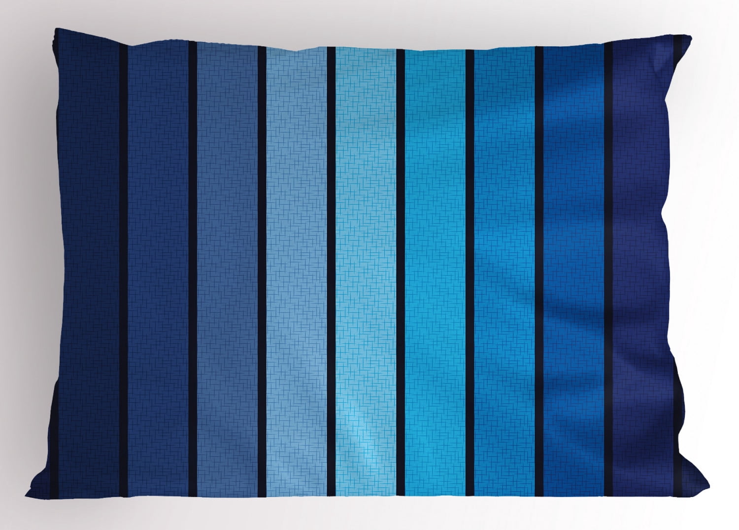 Ambesonne Navy Pillow Sham, Plaques in Blue Borders, 26" X 20", Dark ...